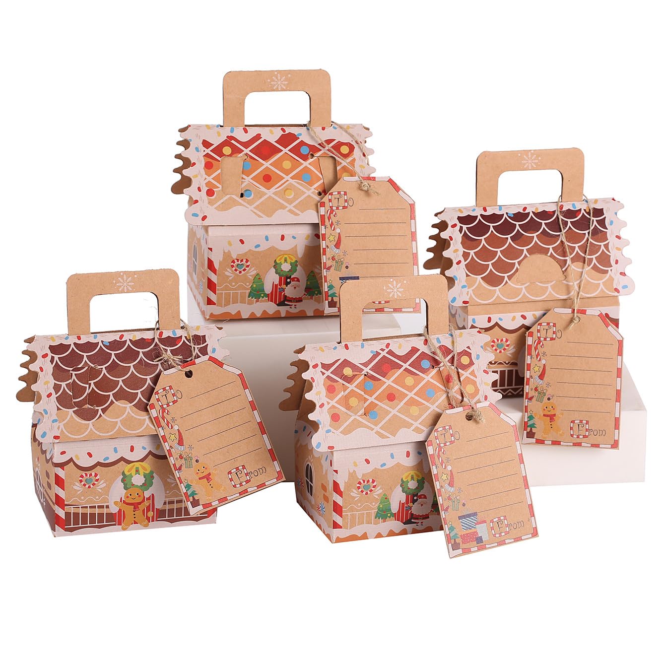 Amazon.com: Febvao 24 Pcs Mini Christmas Party Favor Boxes Gift Bags ...