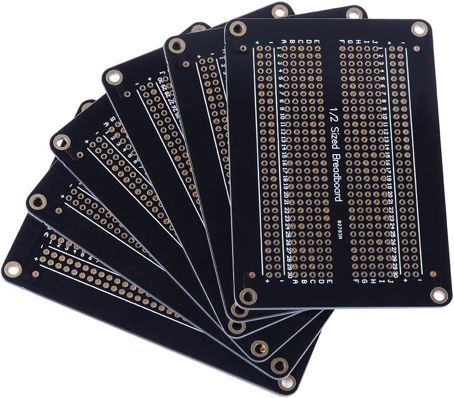 Amazon.com: Cylewet 6Pcs Solderable Half-Sized Breadboard PCB Proto ...