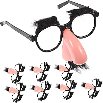 Amazon.com: Kisangel 8pcs Beard Glasses Costume Props Funny Nose ...