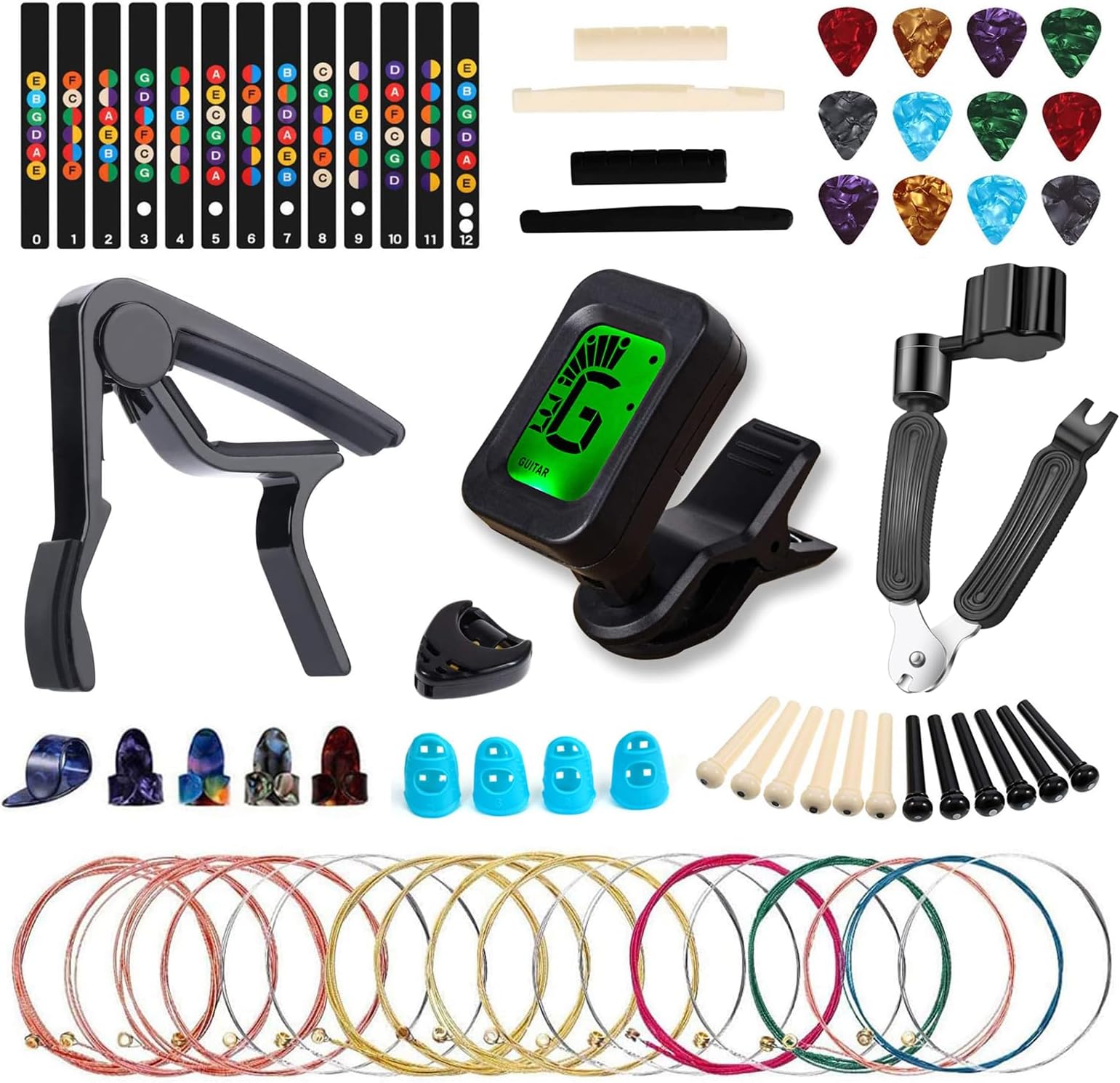 Amazon.com: Guitar Accessories Kit Guitar Tool Changing Kit Include ...
