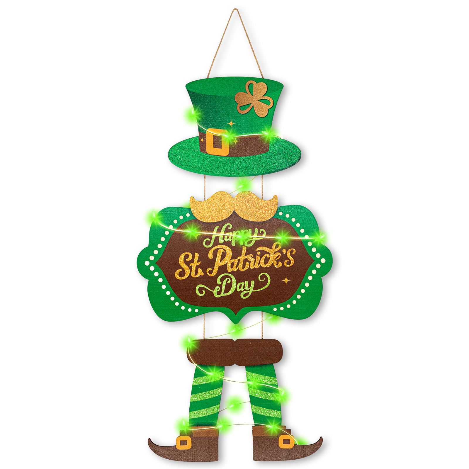 Amazon.com: St Patricks Day Decorations Door Sign Saint Patricks Day ...