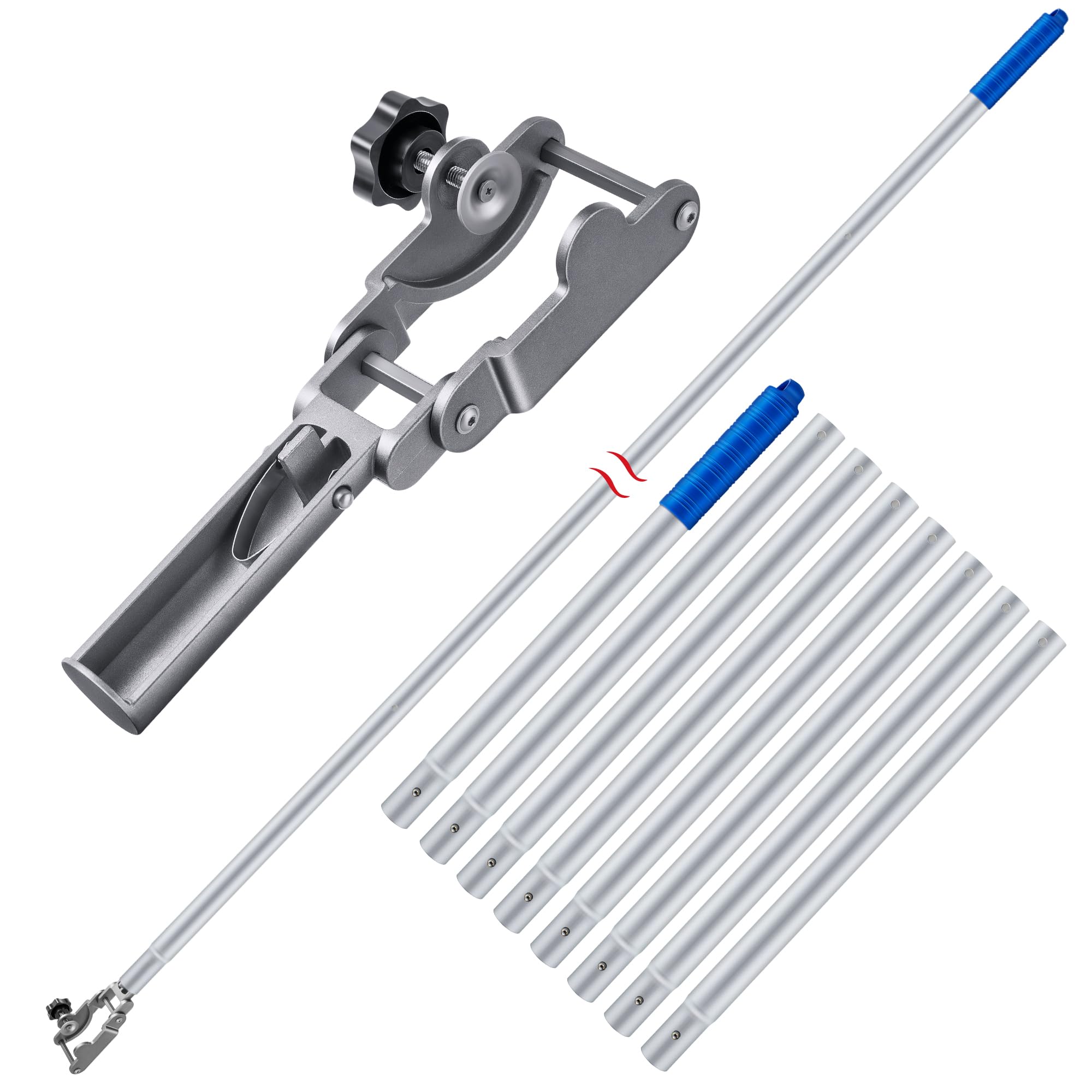 Buy Dreyoo Upgrade Pool Holder and 11.5 Foot Aluminum Telescopic ...