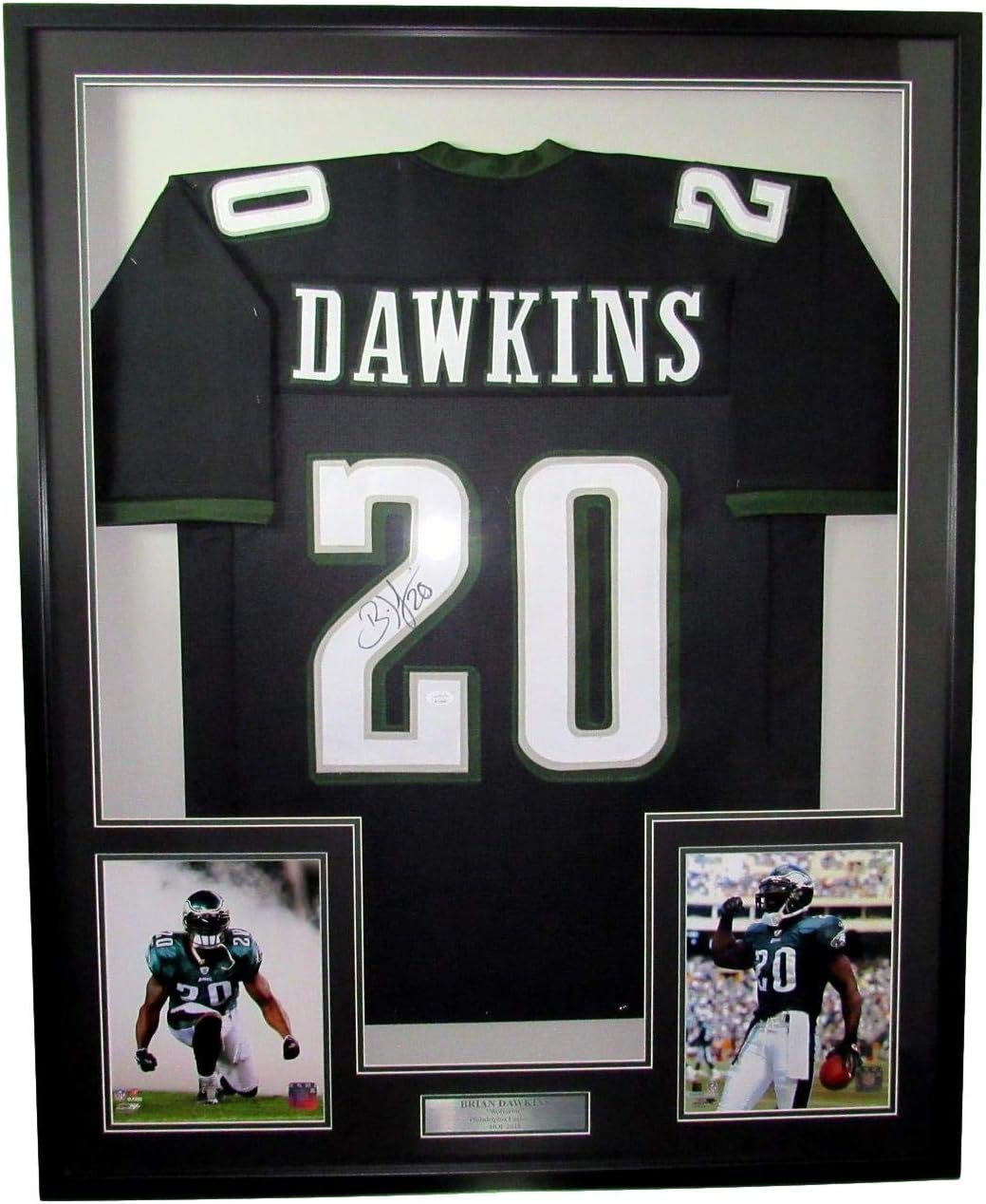 Brian Dawkins Signed/Auto Eagles Football Jersey w/Photos Framed JSA ...