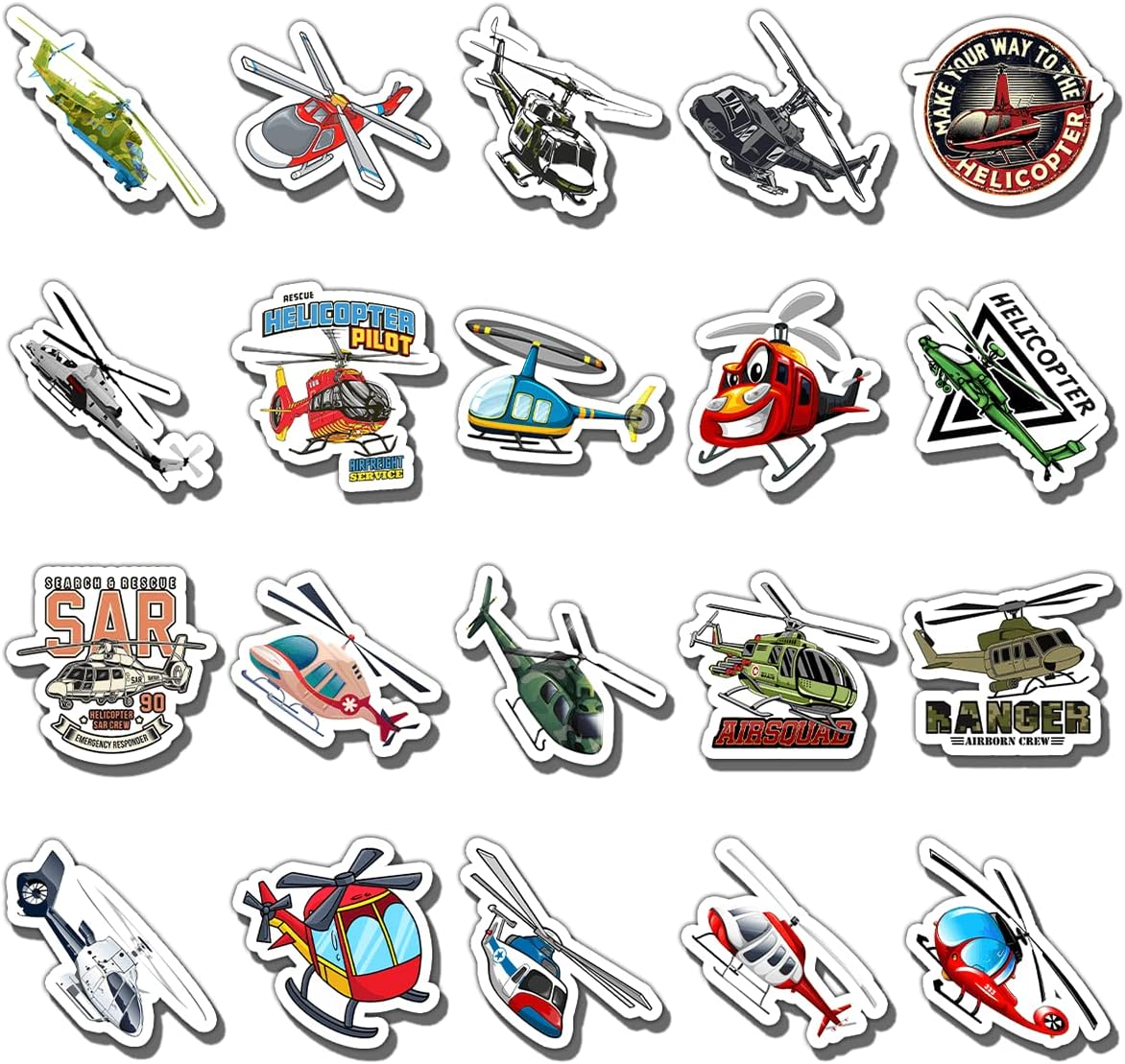 Amazon.com: GOLEEX 20 Pack Pcs Waterproof Vinyl Helicopter Plane Bumper ...