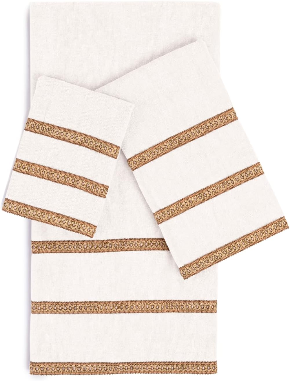 Amazon.com: Sherry Kline Triple Row Gimp 3-Piece Decorative Towel Set ...