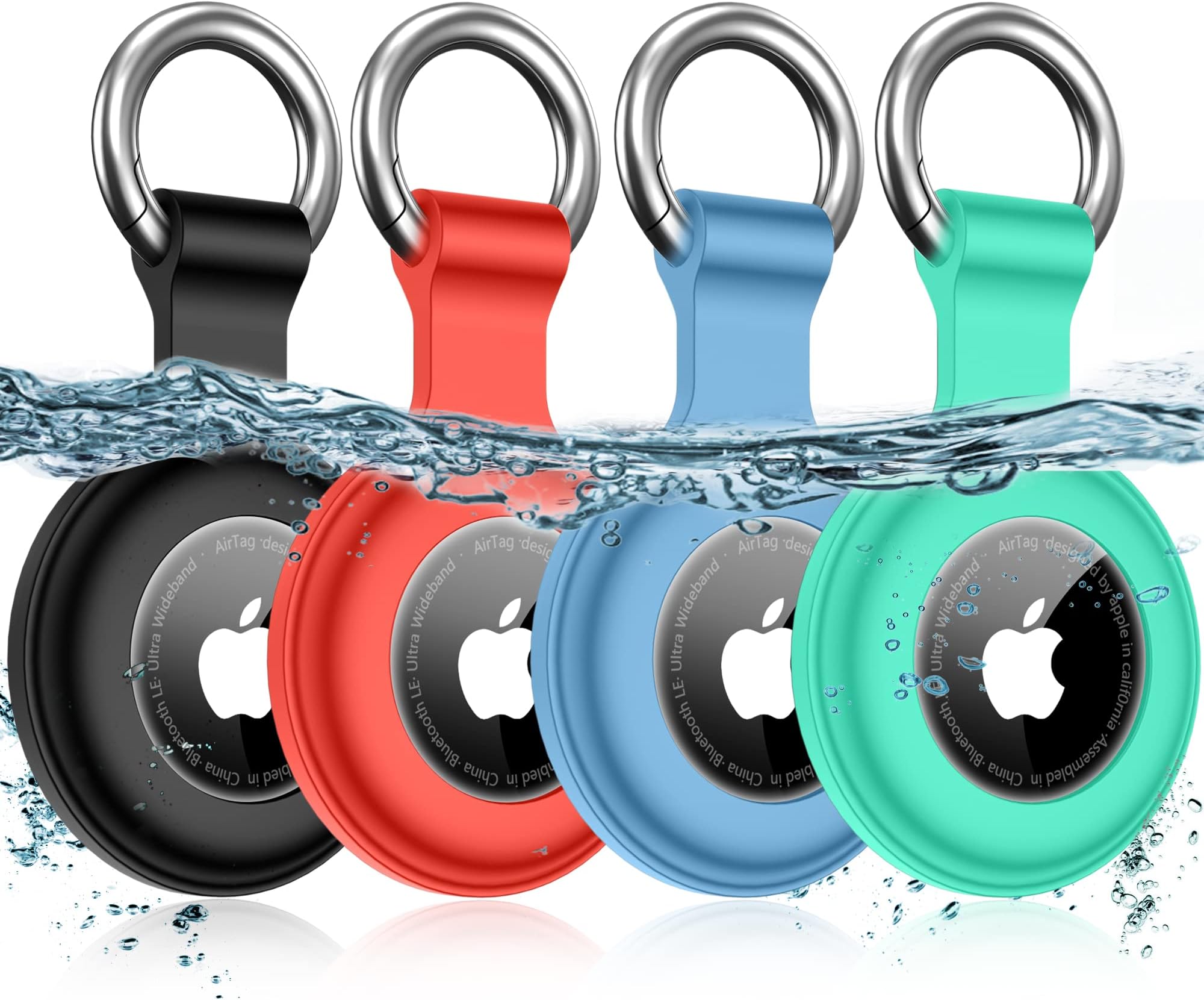Amazon.com: 4 Pack,IPX8 Waterproof Airtag Holder for Apple Air Tags ...