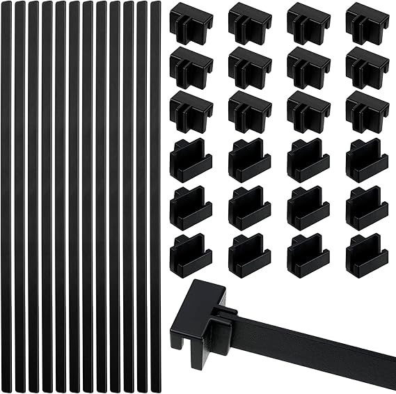 Amazon.com : 36 Pcs Metal Hanging File Rail and Clip Set Metal File ...