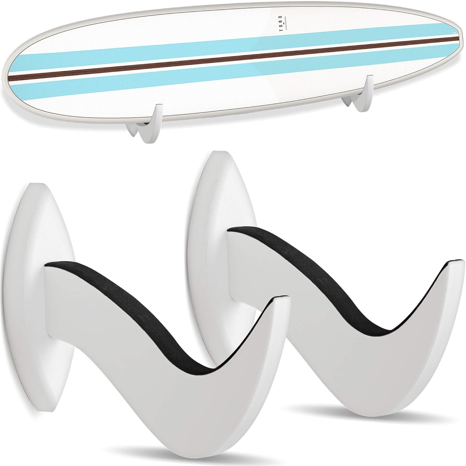 Amazon.com: Hang 11’ Surfboard Wall Mount - Surf Board Wall Hangers ...