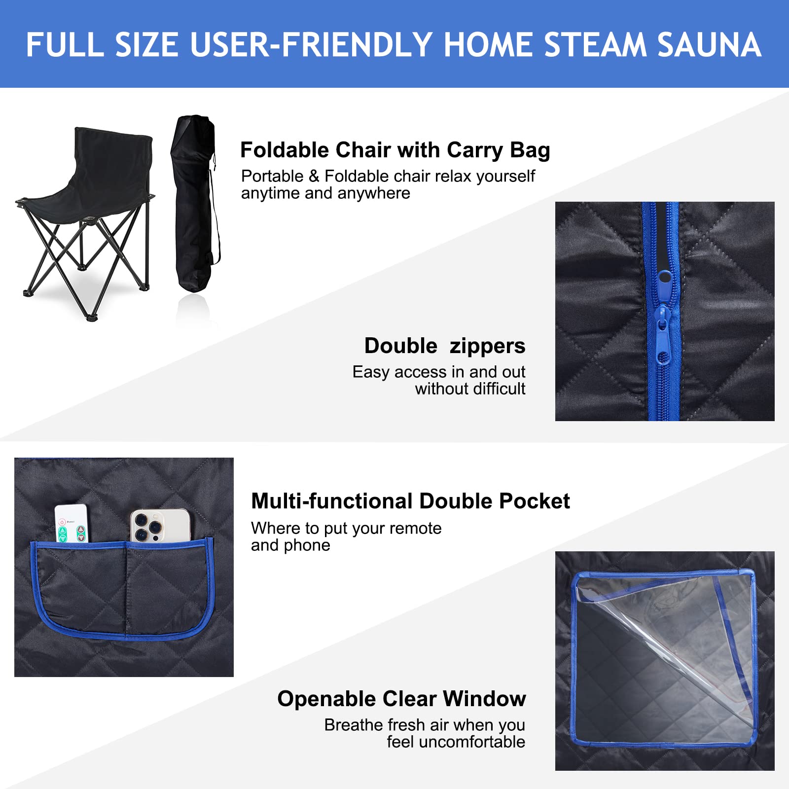 Snapklik.com : Smartmak Portable Steam Sauna, Full Body Personal Home ...