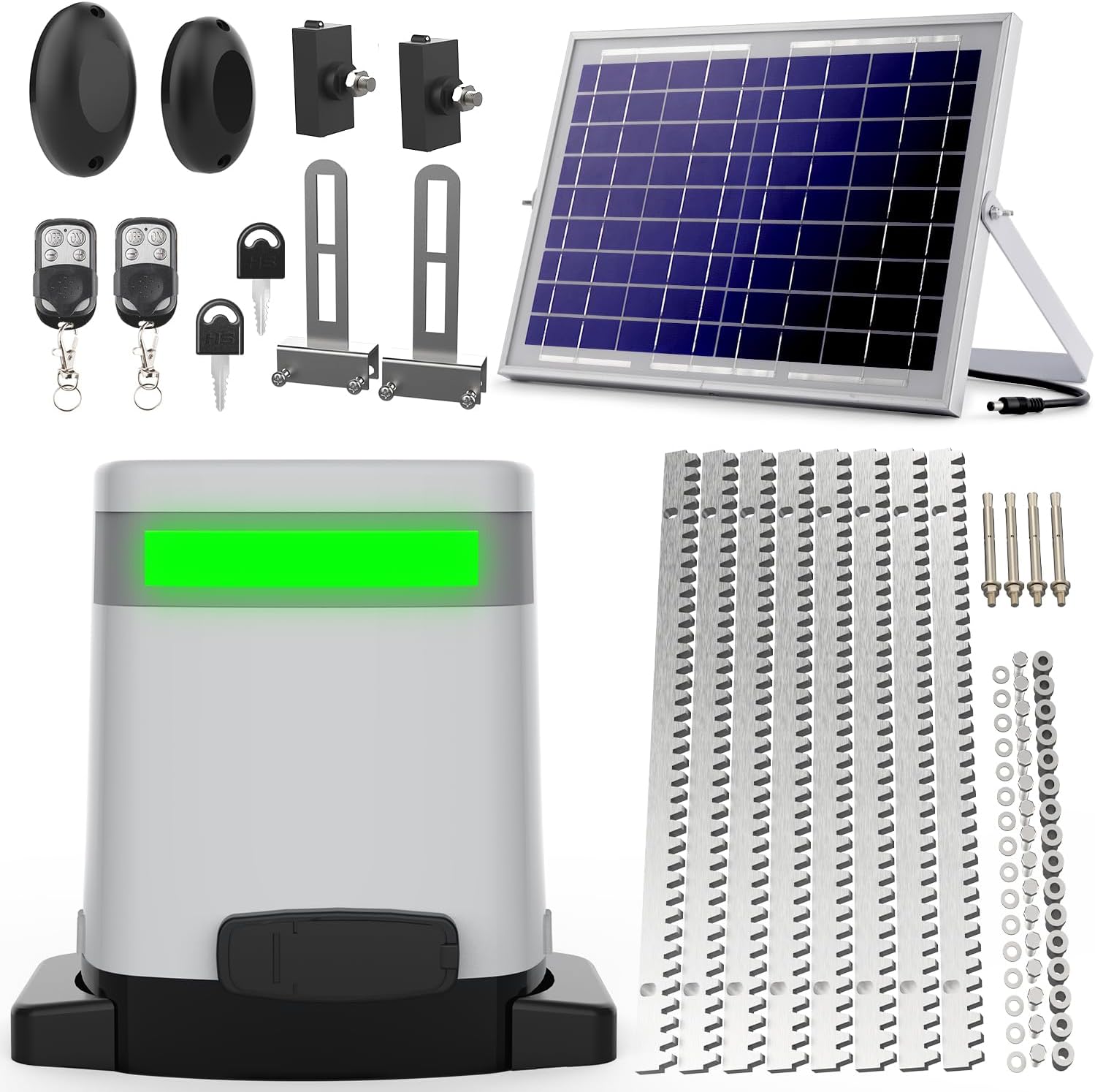 Amazon.com: Blütezeit 1400lb Sliding Gate Opener, Solar Power | WiFi ...