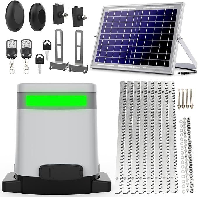 Amazon.com: Blütezeit 1400lb Sliding Gate Opener, Solar Power | WiFi ...