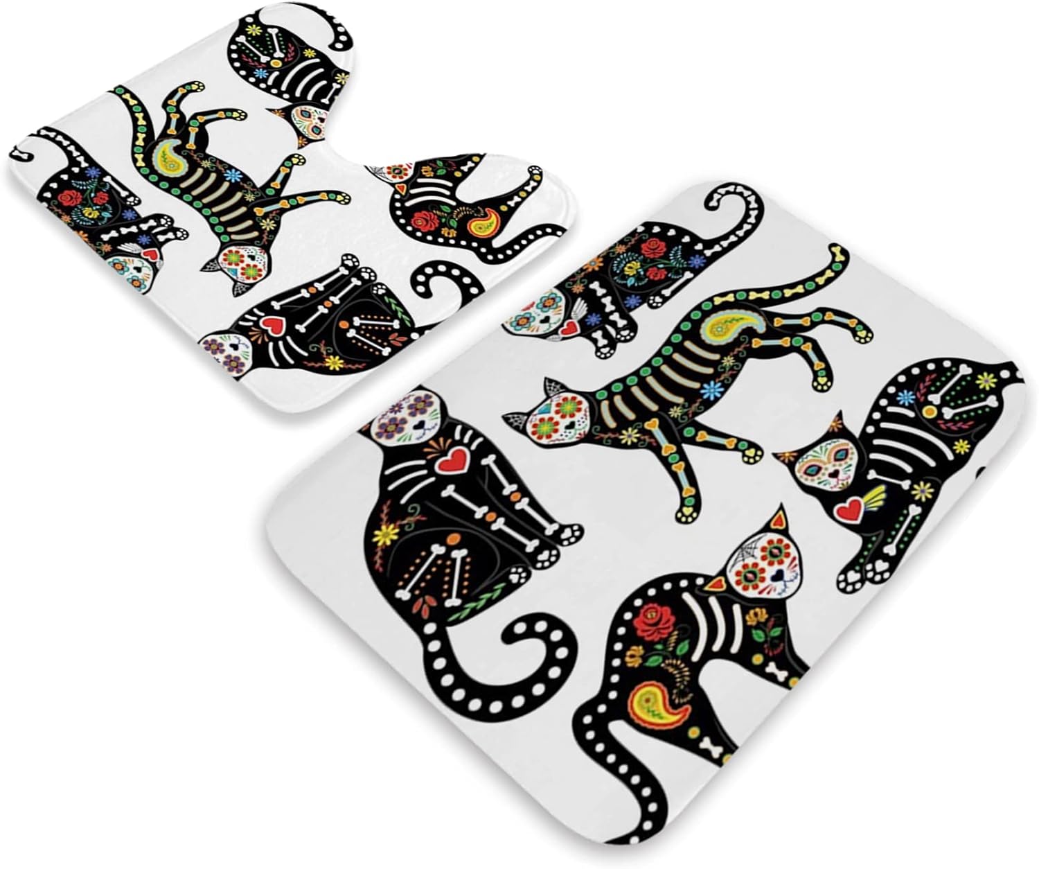 Amazon.com: IJQRVJ Day of The Dead, Luxury Bathroom Rug Set 2 Piece ...