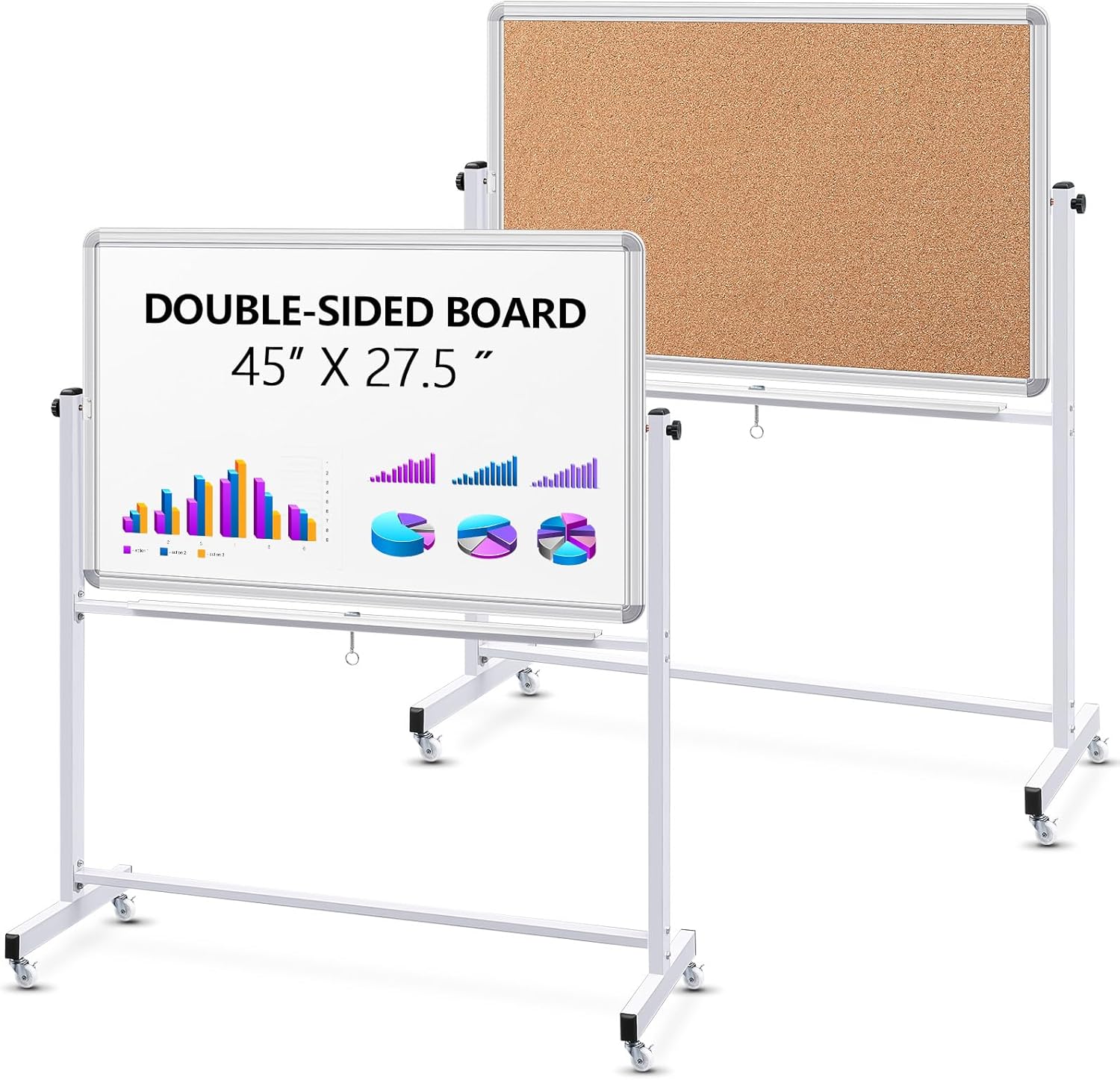 Amazon.com : Eersida Rolling Whiteboard on Wheels, Double-Sided ...