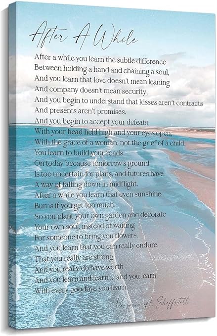 Amazon.com: Highuppo After A While Poem Wall Art Poetry Poster Pictures ...