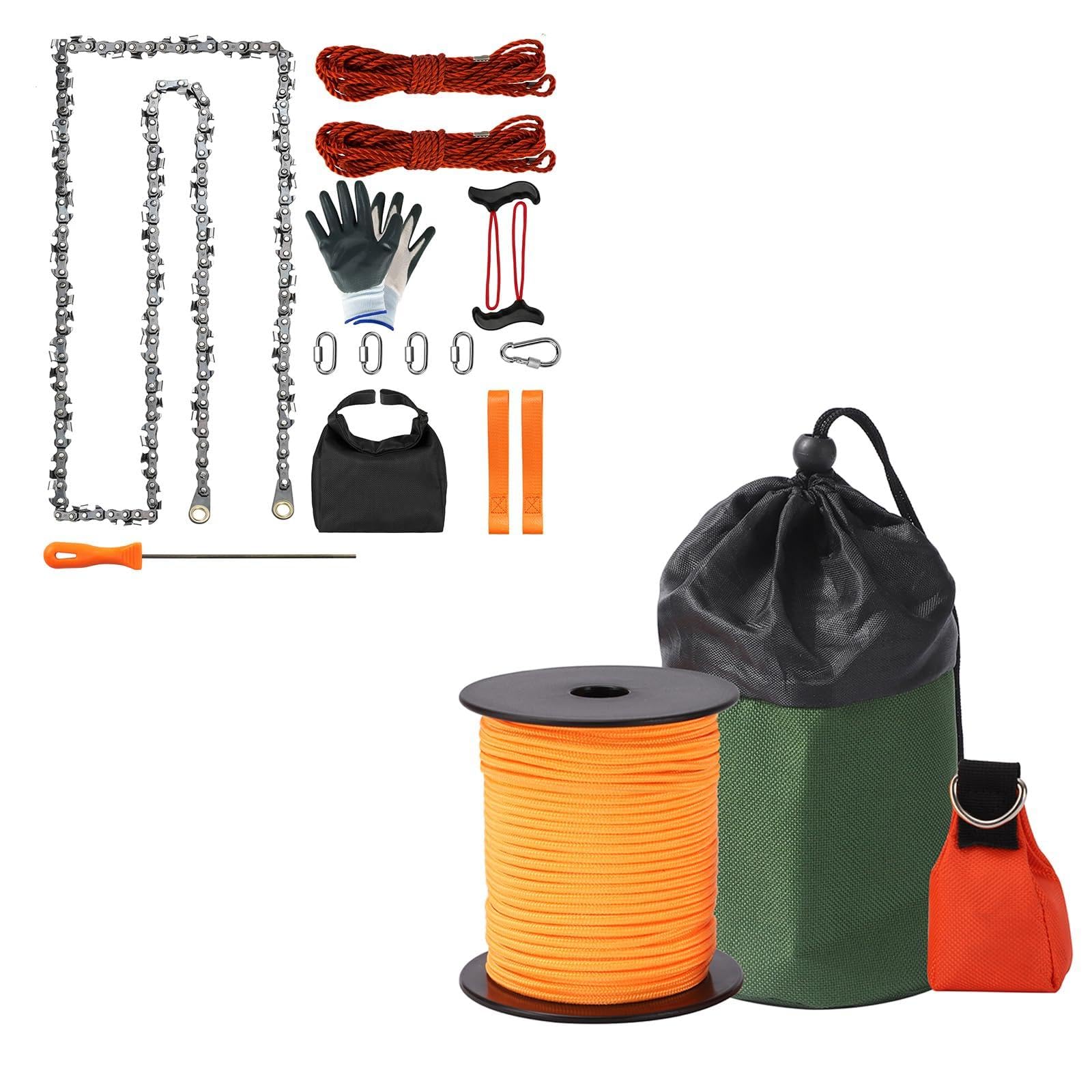 Amazon.com: Rope Saw Tree Saw High Limb with Arborist Throw Line Kit ...