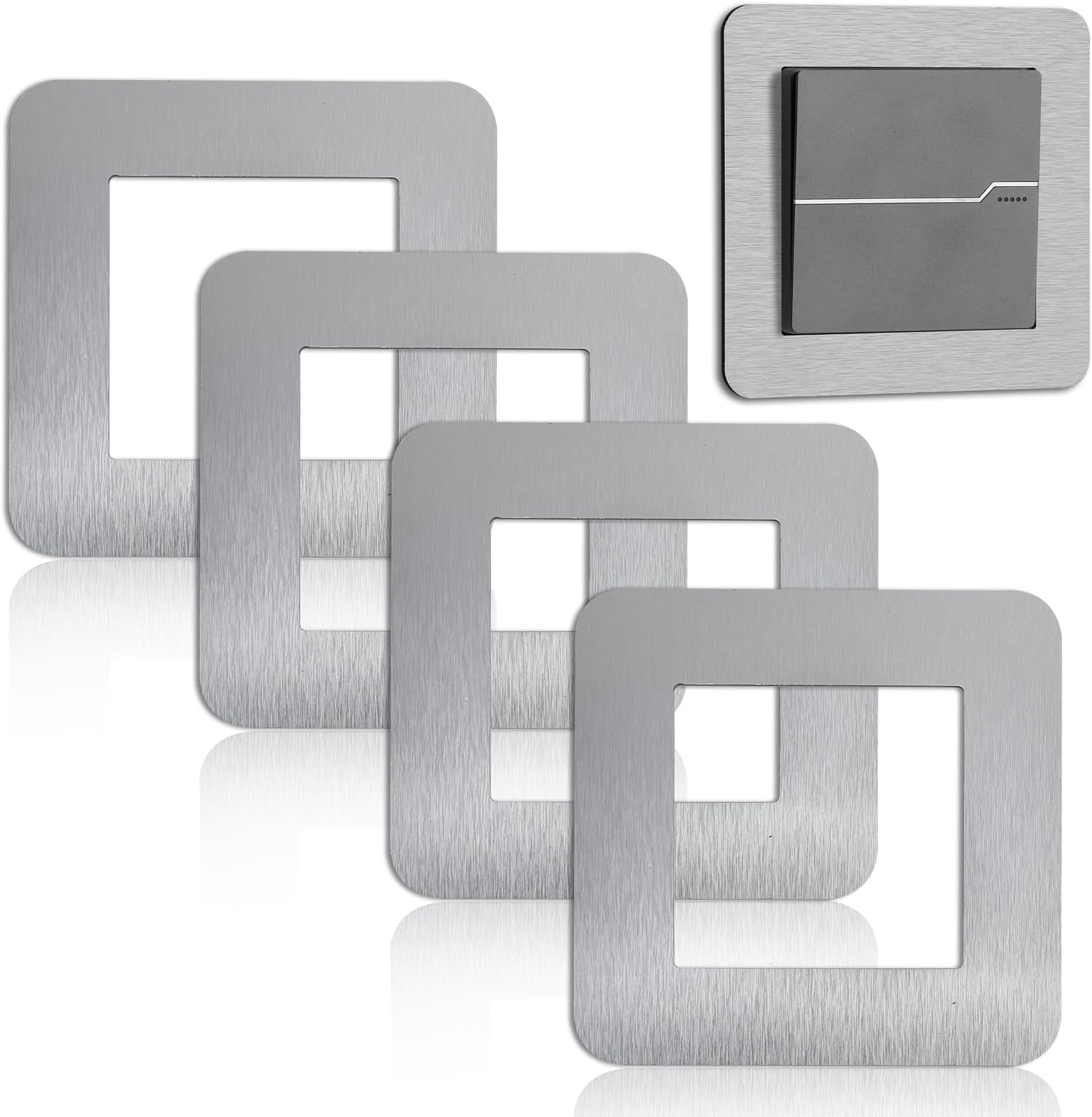 ElekTek Twin Pack Chrome Plated Single & Double Modern Light Switch ...
