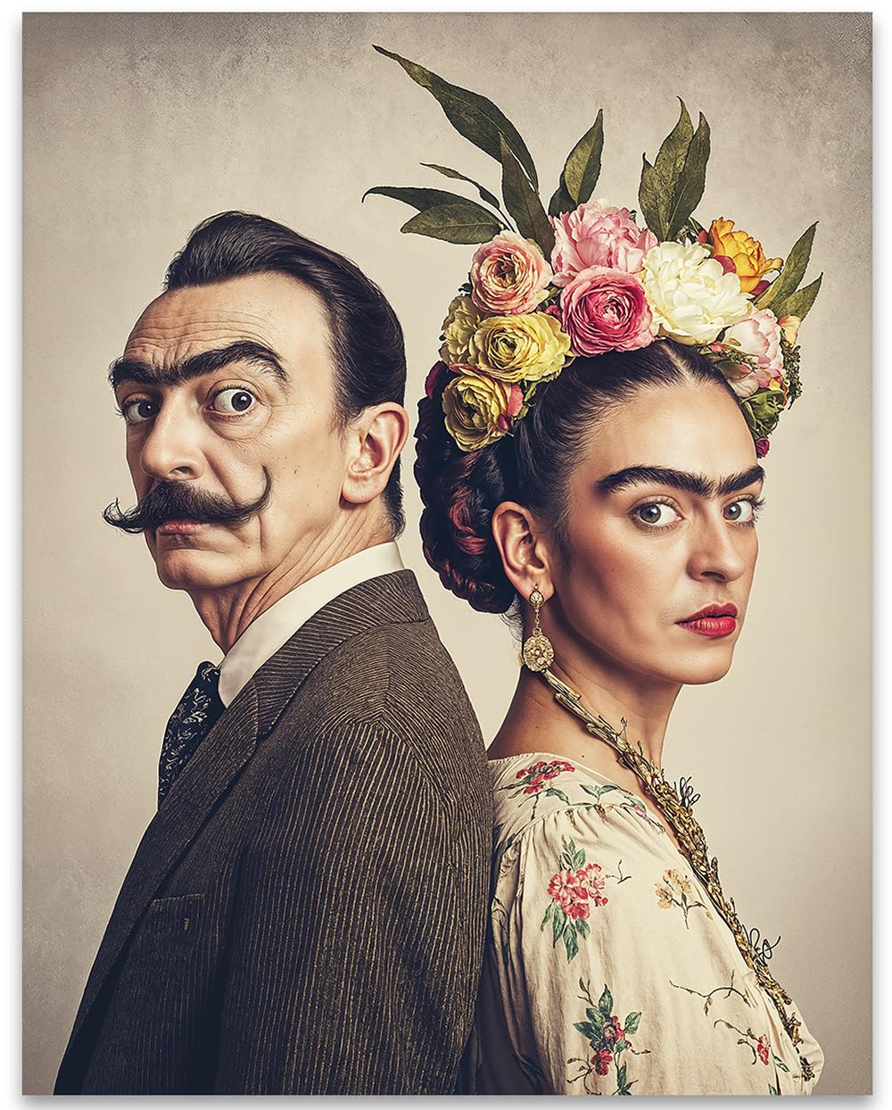 Amazon.com: Frida Kahlo Inspired Painting of Frida and Salvador ...