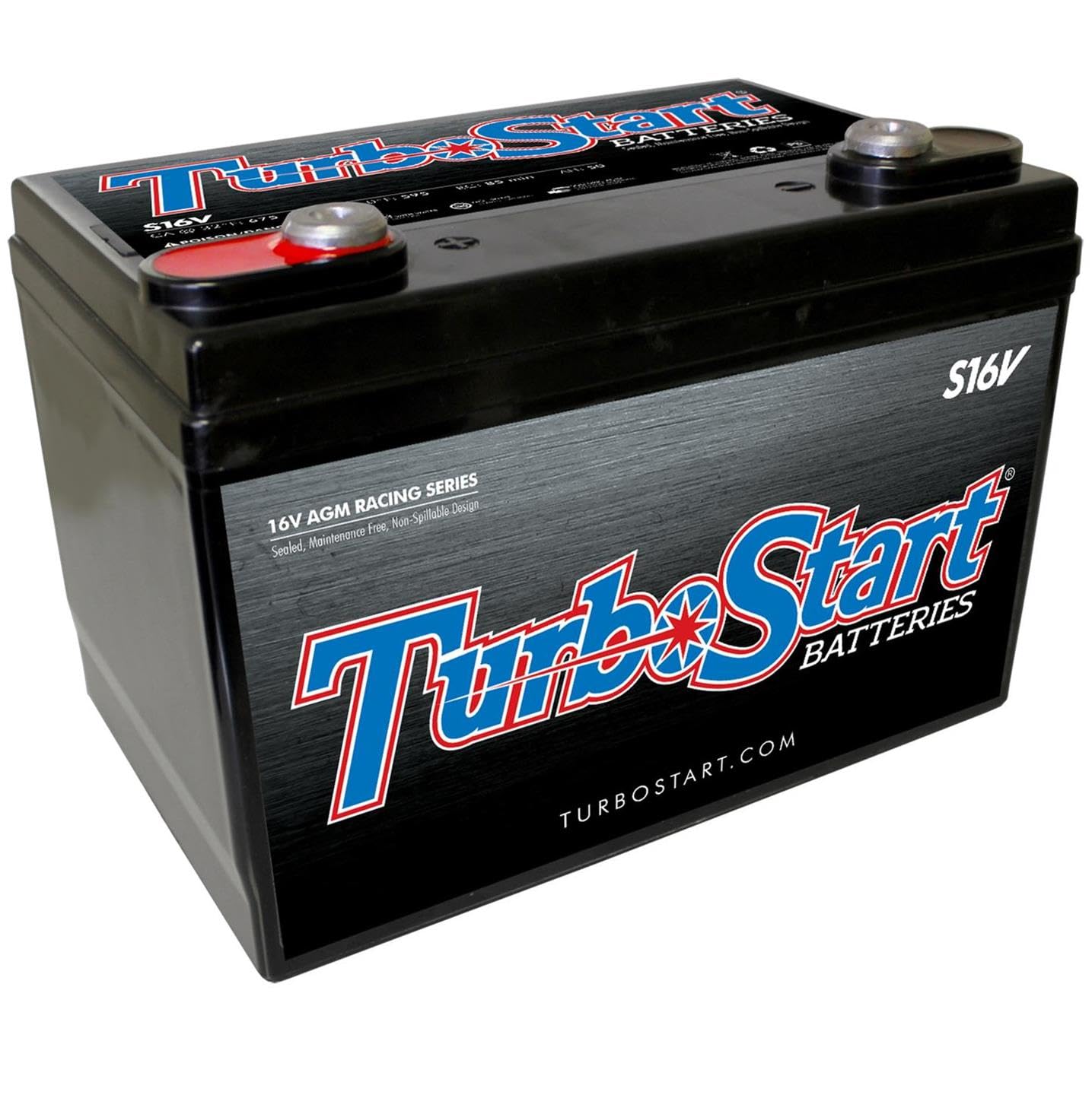 Amazon.com: TURBOSTART S16V 16V AGM Race Battery : Automotive