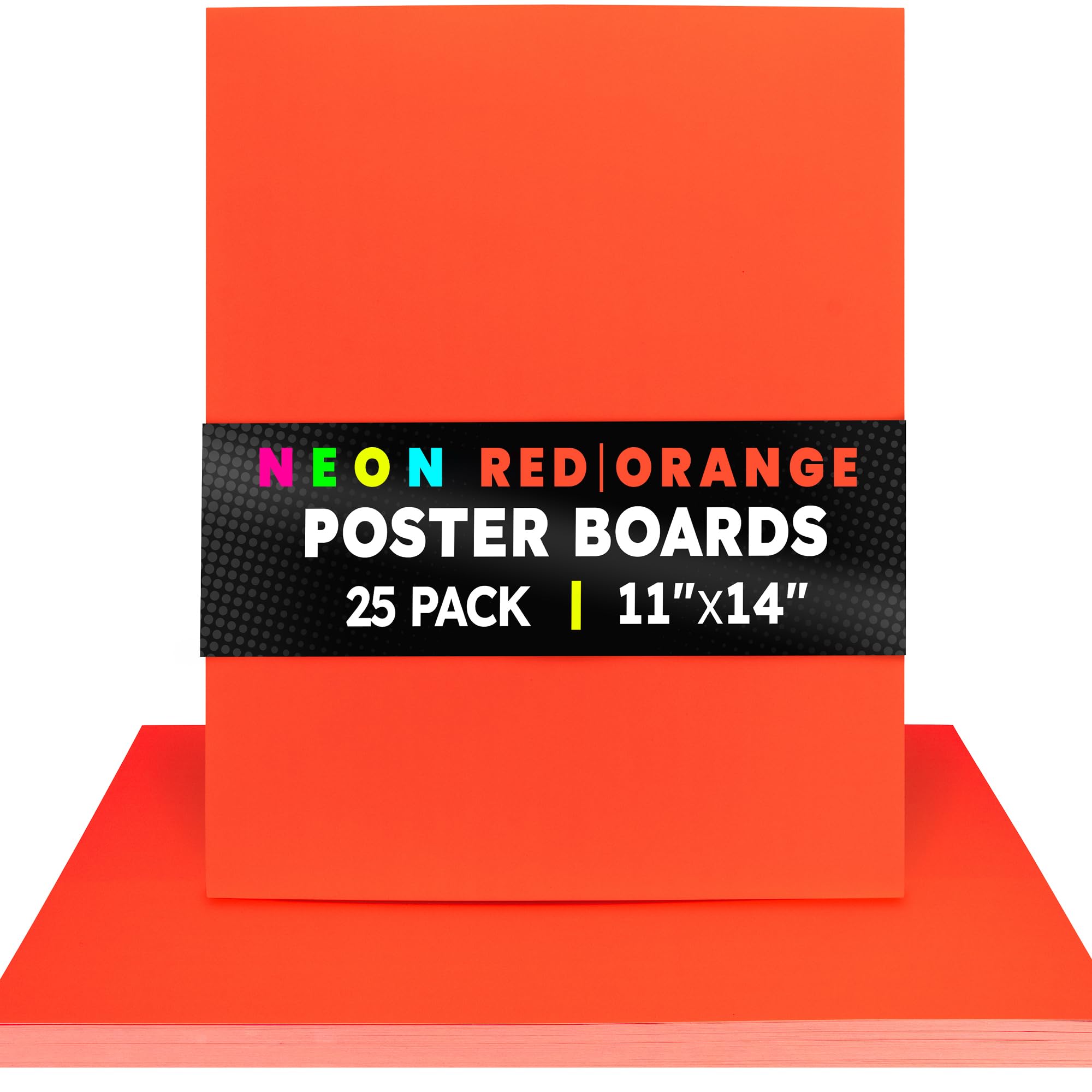 Snapklik.com : Hygloss Medium Poster Board 11x14 - 25 Neon Red-Orange ...