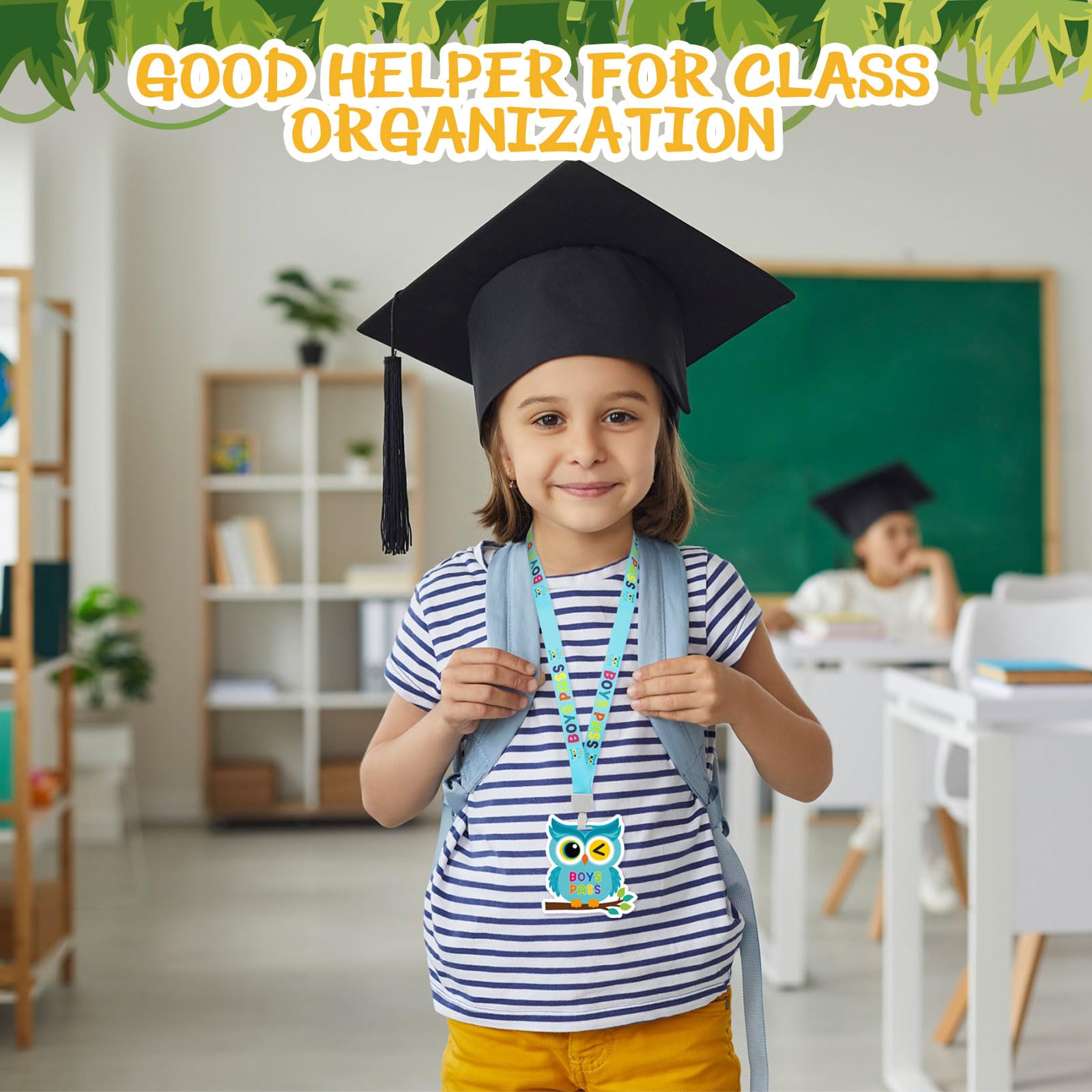 Snapklik.com : Set Of 8 Owl Unbreakable PVC Hall Pass Boho Lanyards And ...