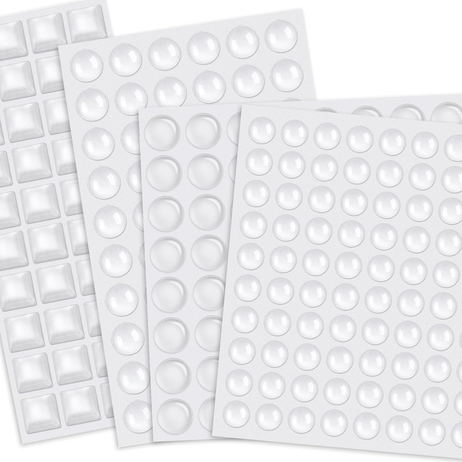 SEPGLITTER 206Pcs Cupboard Door Stoppers, Transparent Silicone Pads ...