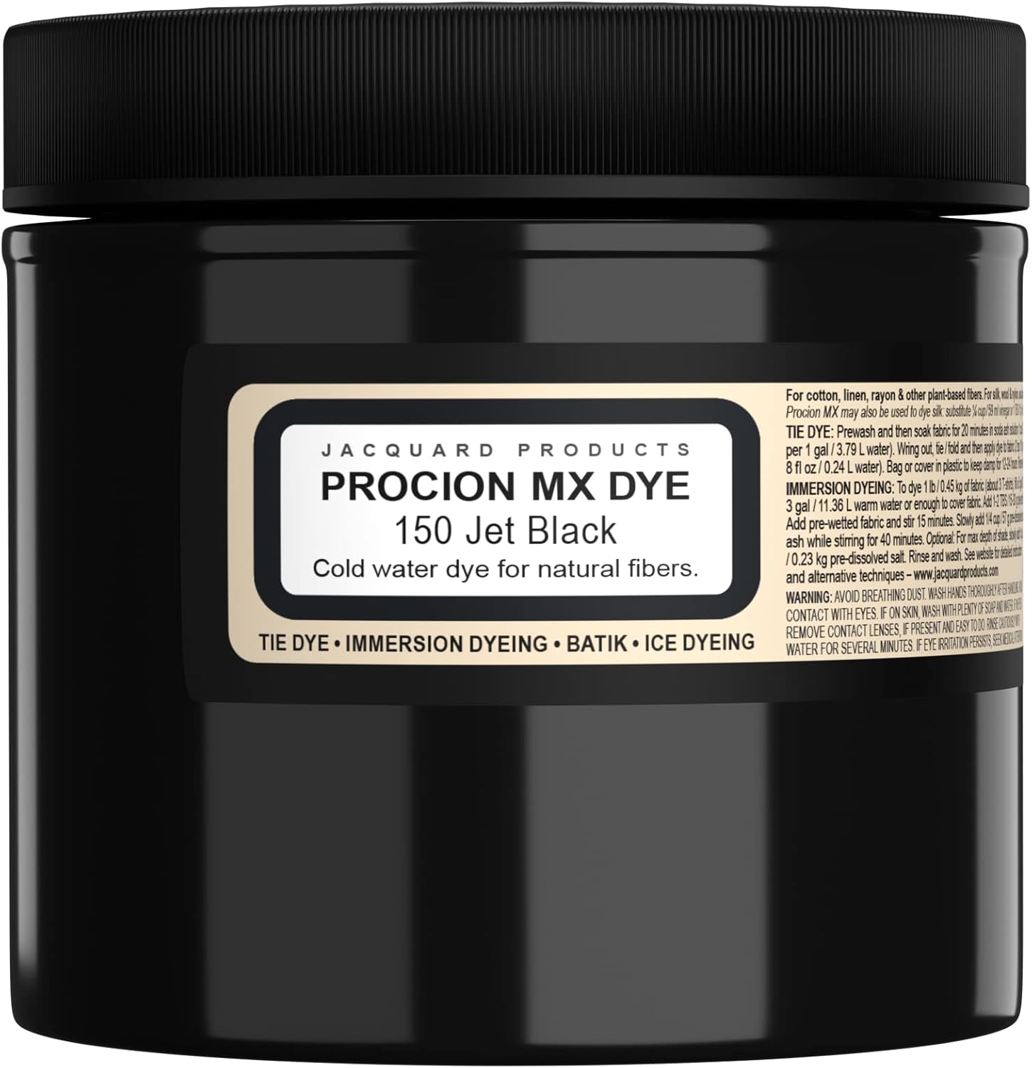 Jacquard Procion Mx Dye - Undisputed King of Tie Dye Powder - Jet Black ...