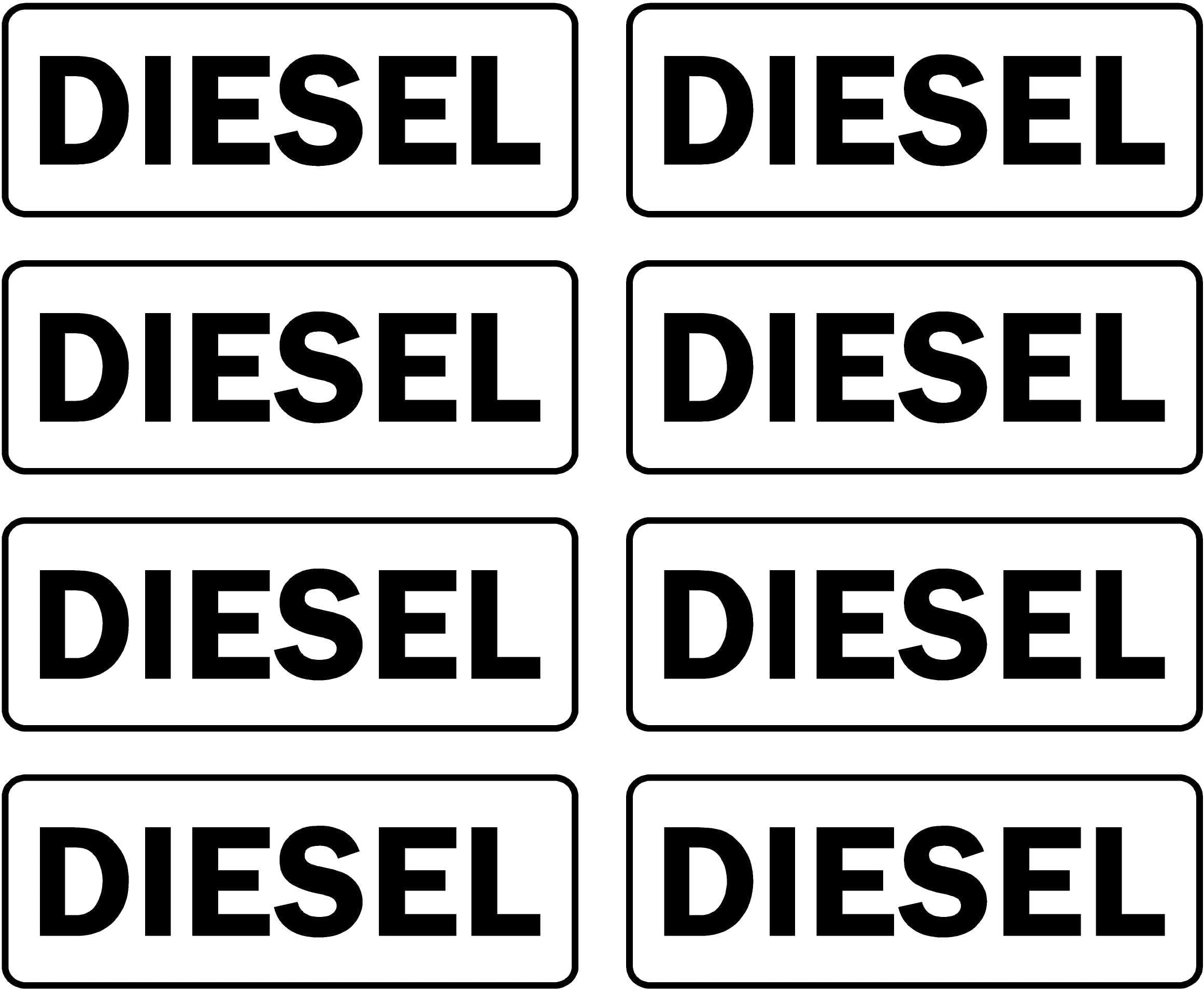 Diesel Fuel Safety Sign - Self Adhesive Sticker Pack of 6 Stickers ...