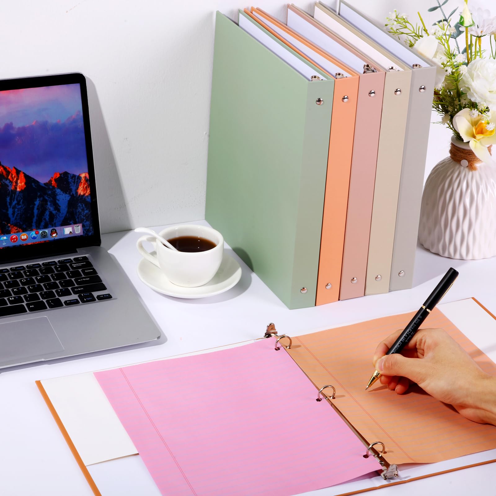 Snapklik.com : Cholemy 6 Pcs 3 Ring Binder, Heavy Duty Round Binders