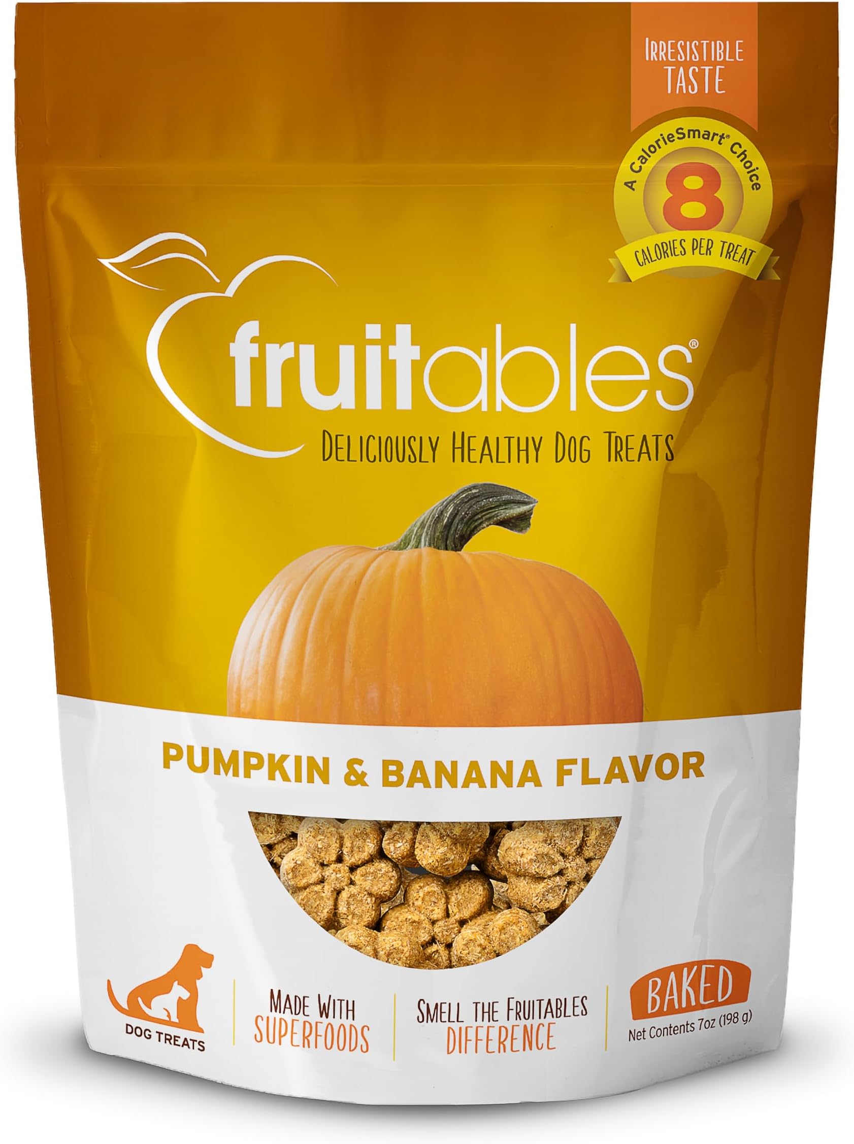 Fruitables Baked Dog Treats Pumpkin & Banana Flavor 7 Oz : Amazon.ca ...