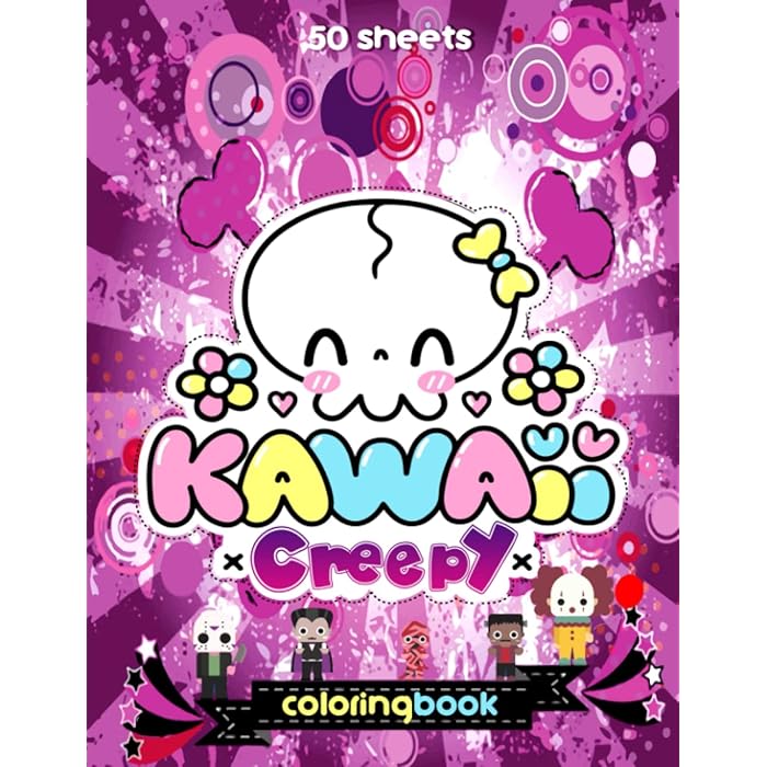 Buy Kawaii Creepy Coloring Book - Creepy Chibi Coloring Book, Cute ...