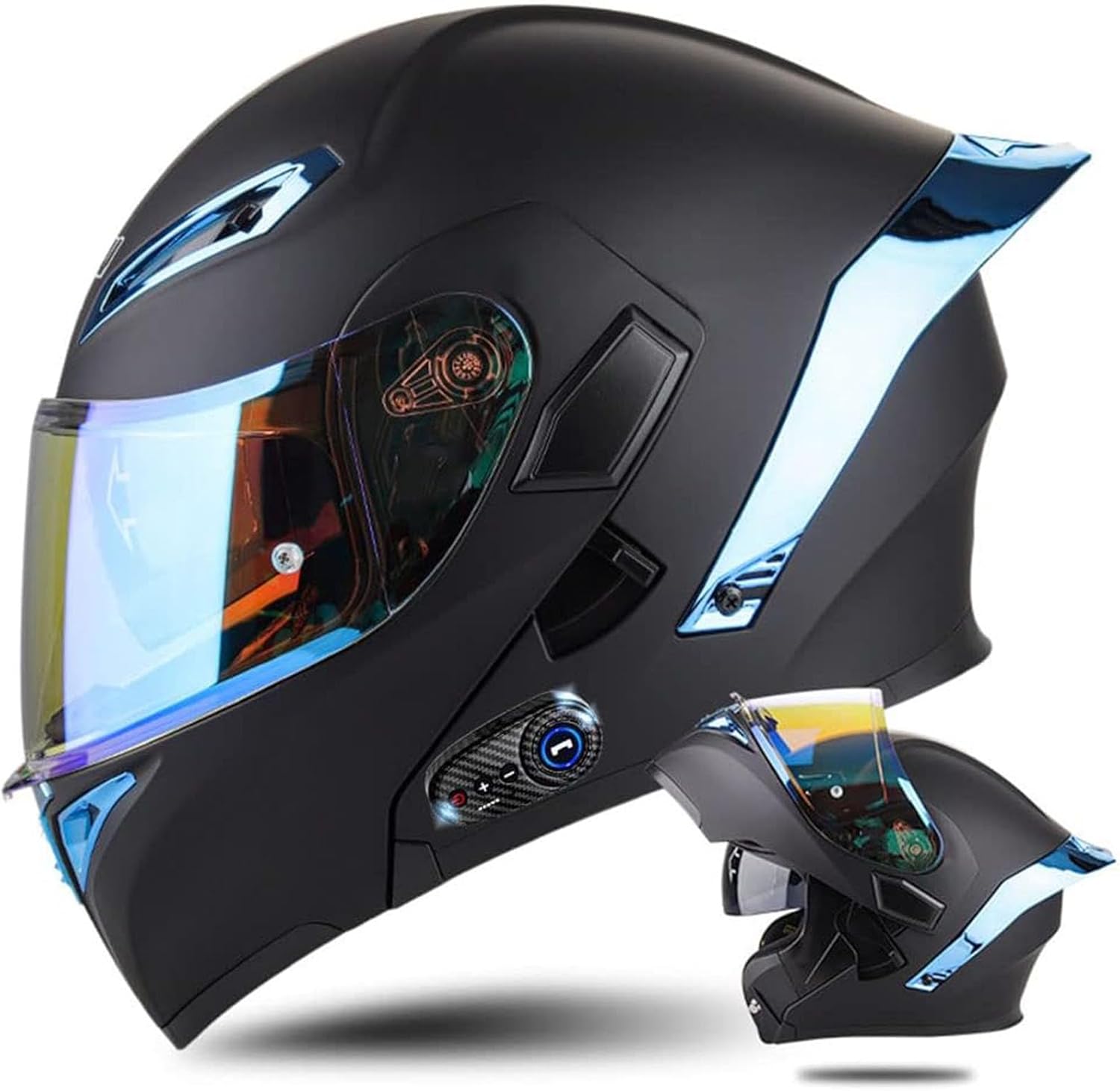 Motorcycle Bluetooth Helmets Flip Up Front, Flip-Up Modular Helmets ...
