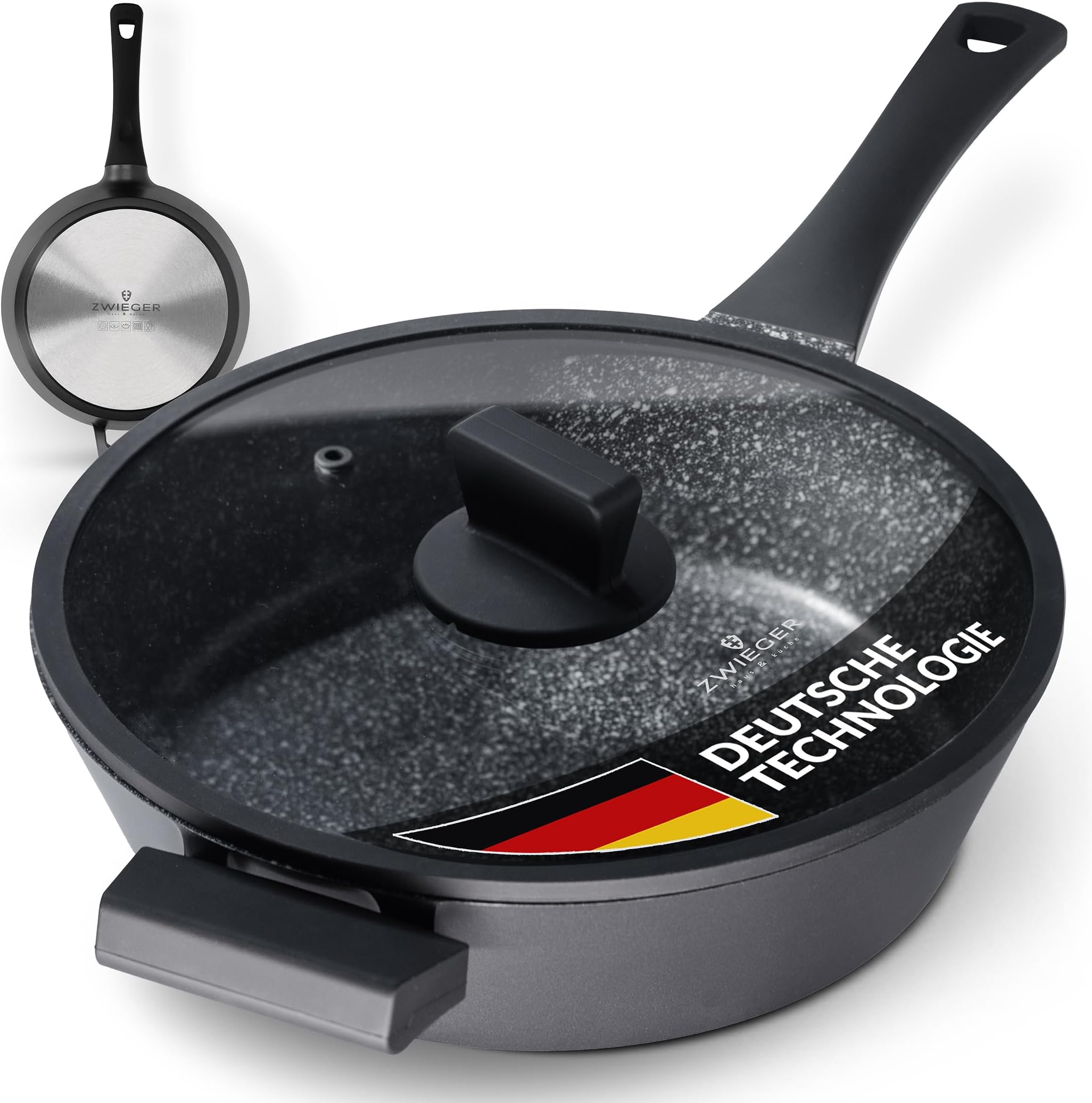Tefal Schmorpfanne mit Decke 24 cm Start'Easy, Induktion, Titanium ...