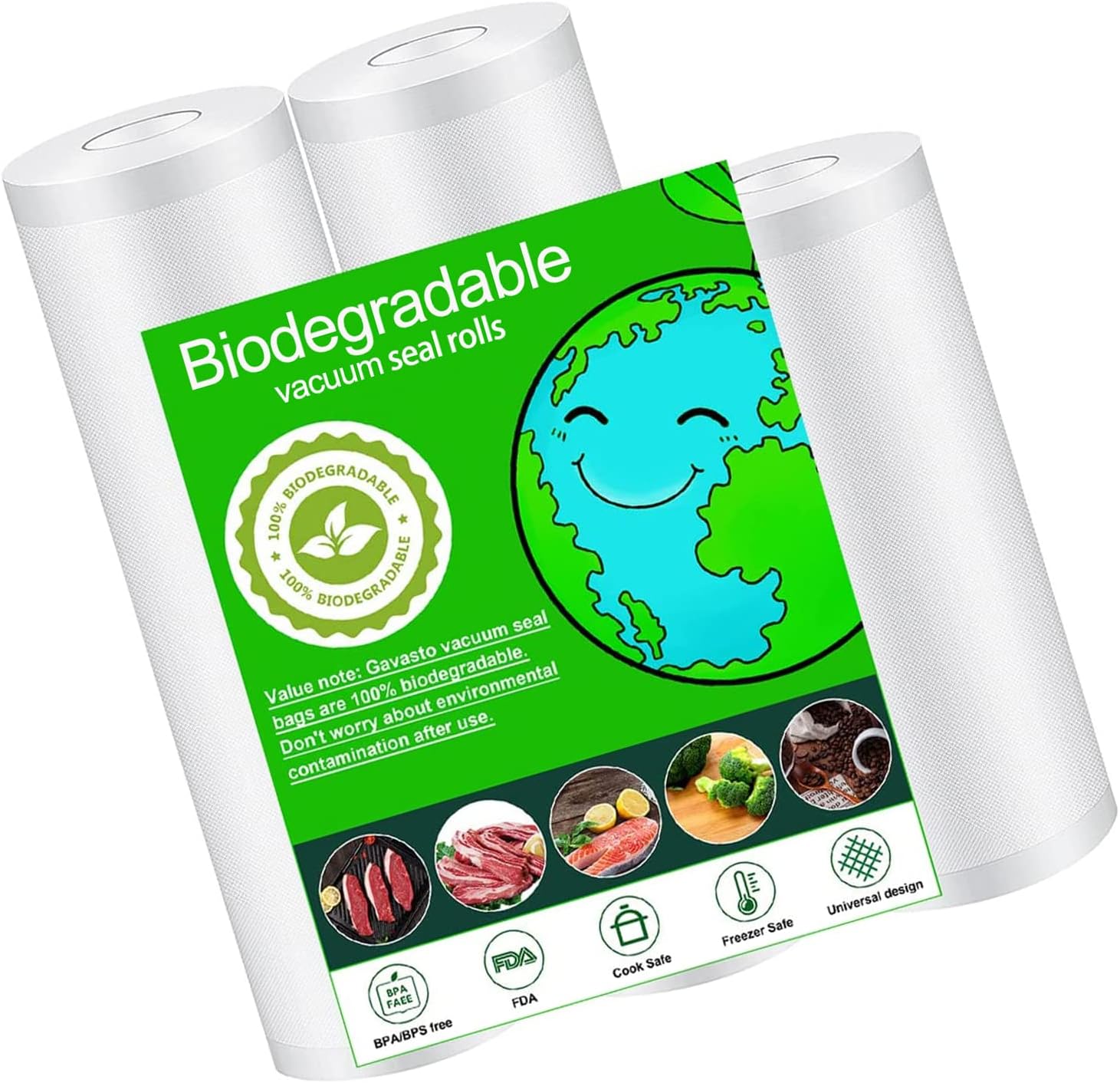 Amazon.com: Vacuum Sealer Bags Rolls for Food Saver, GAVASTO ...