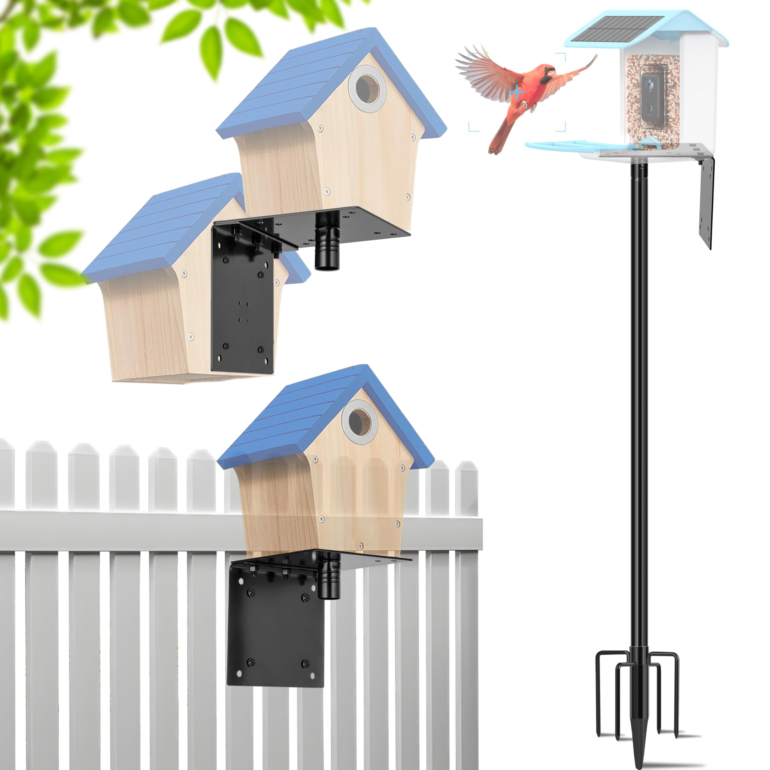 Amazon.com : XDW-GIFTS Bird Feeder Pole, 1 Pack 109 Inch Sturdy Metal ...