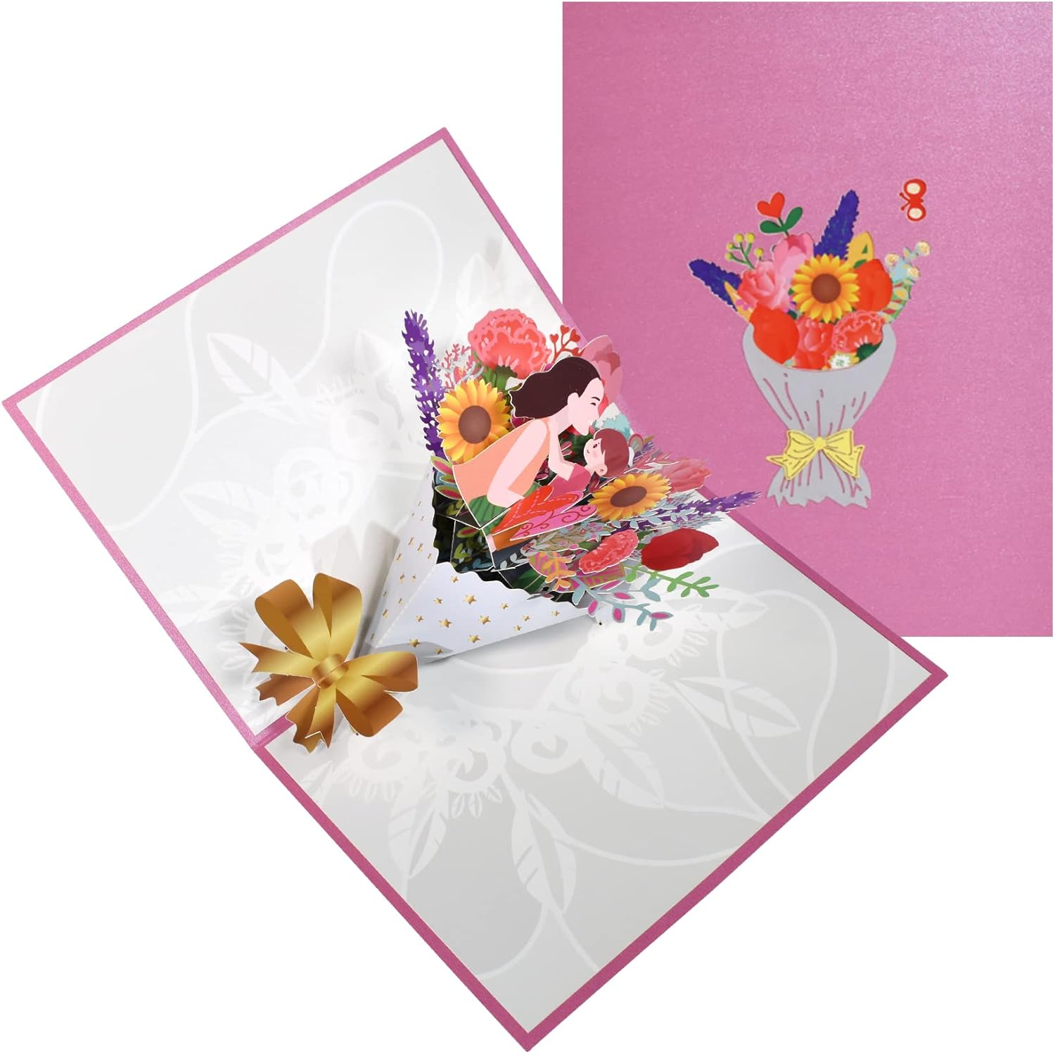 Amazon.com : GREETING ART Mother's Day Bouquet Pop Up Card,Pop Up ...