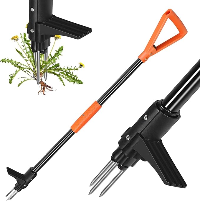 Amazon.com : SHANTRA Weed Puller Tool, 3-Claw Stand Up Weed Puller Tool ...