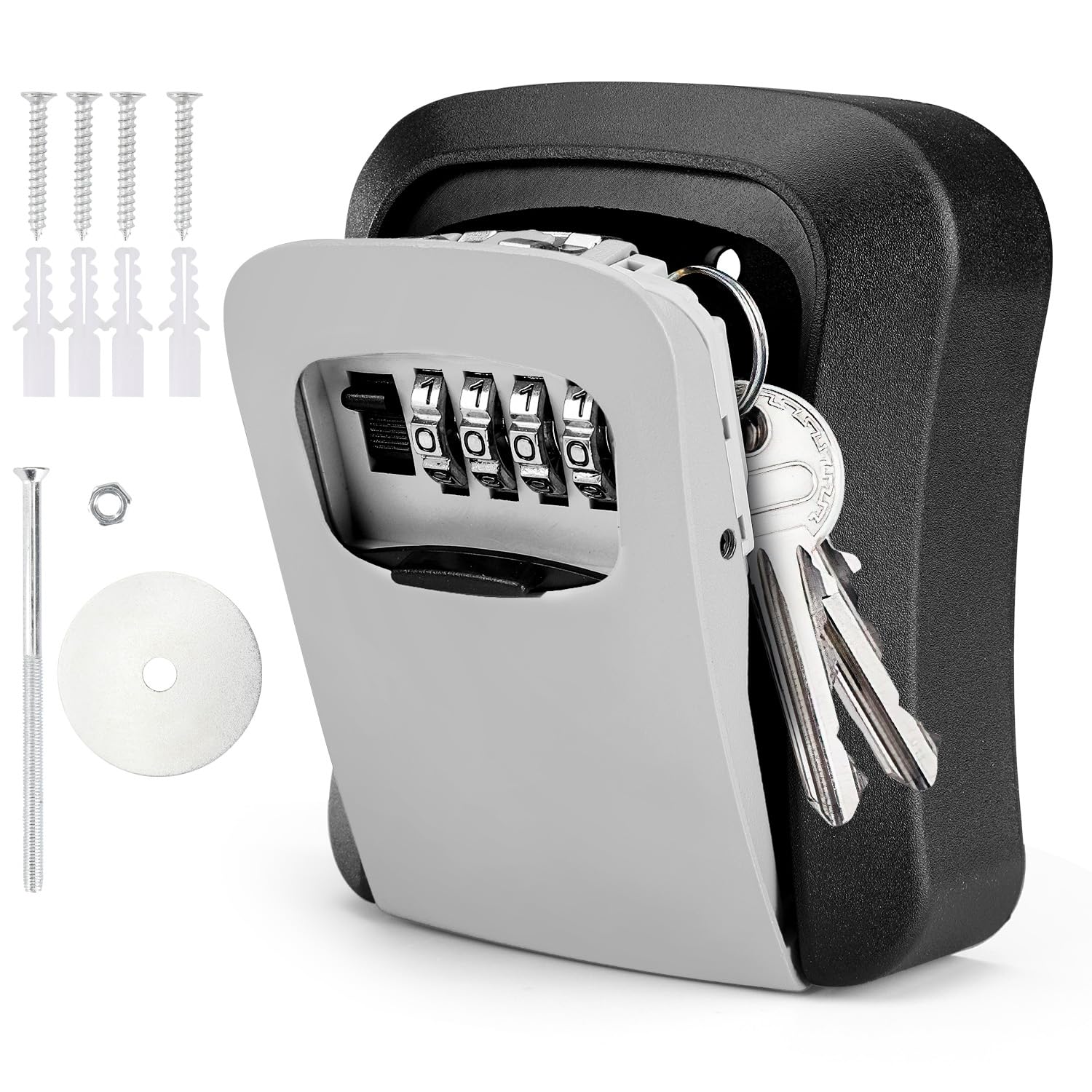 RETOLIT Key Lock Box Wall Mounted with Code, 4 Digit Combination Key ...