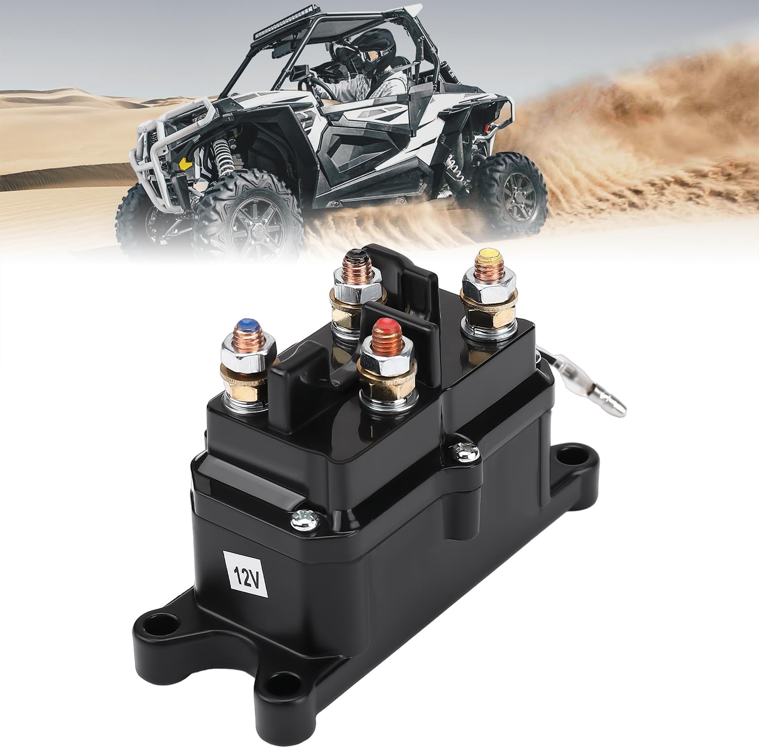 Amazon.com: 12V 500A Winch Solenoid Relay w/ 2-pk Remote Control for ...