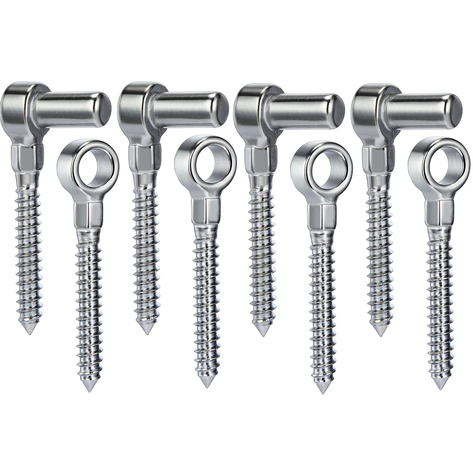Amazon.com: Zonon One Piece 304 Stainless Steel Gate Hinges Set, Eye ...