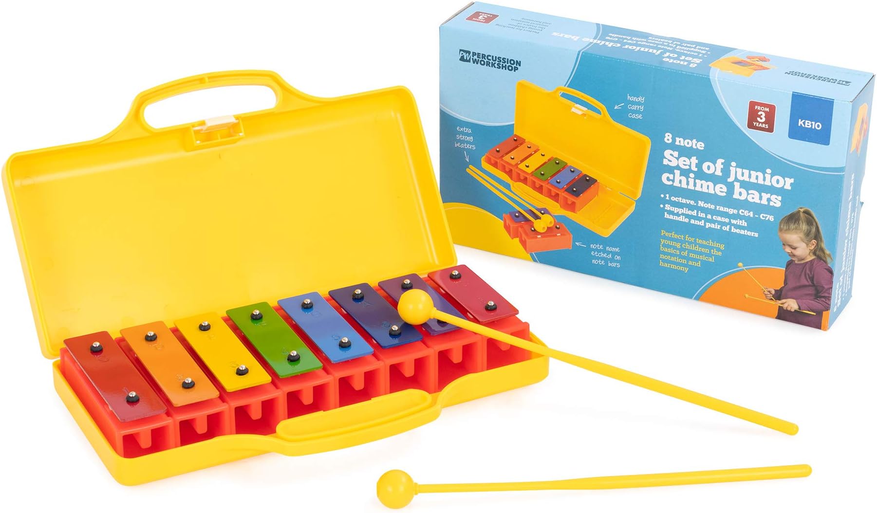 Percussion Plus PP935 Multi Color Chime Bar (Set of 8) : Amazon.co.uk ...