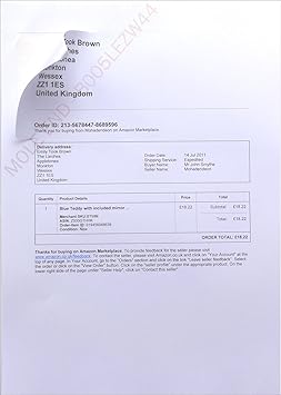 Amazon Despatch Note Invoice Integrated Label Paper - Invoice with Peel ...