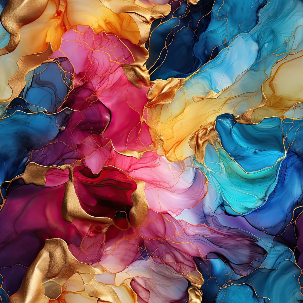 REDAMANCY Colorful Modern Boho Marble Fluid Peel and Stick Wallpaper ...