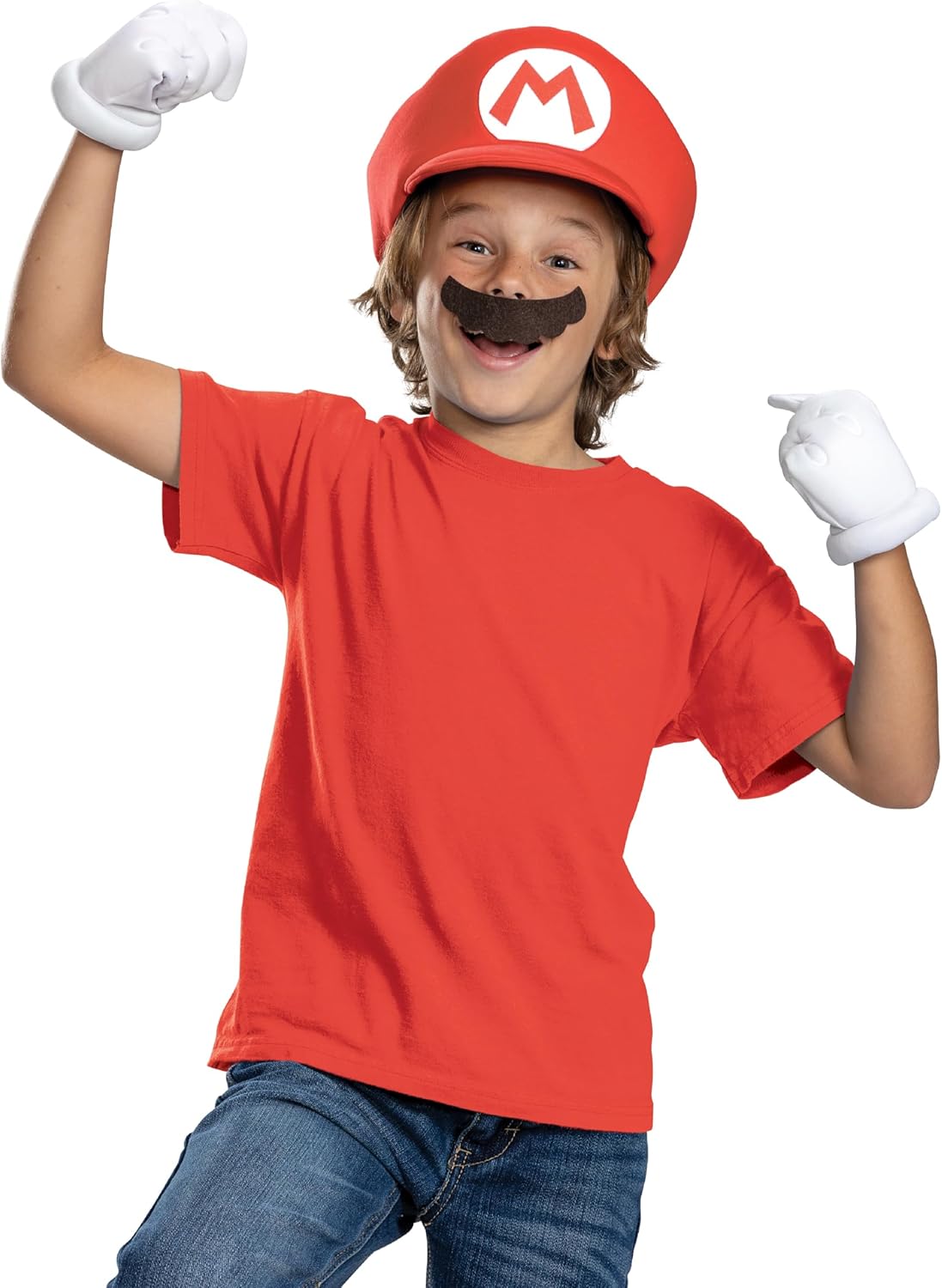 Amazon.com: Disguise Mario Elevated Costume Kit for Kids, Official ...