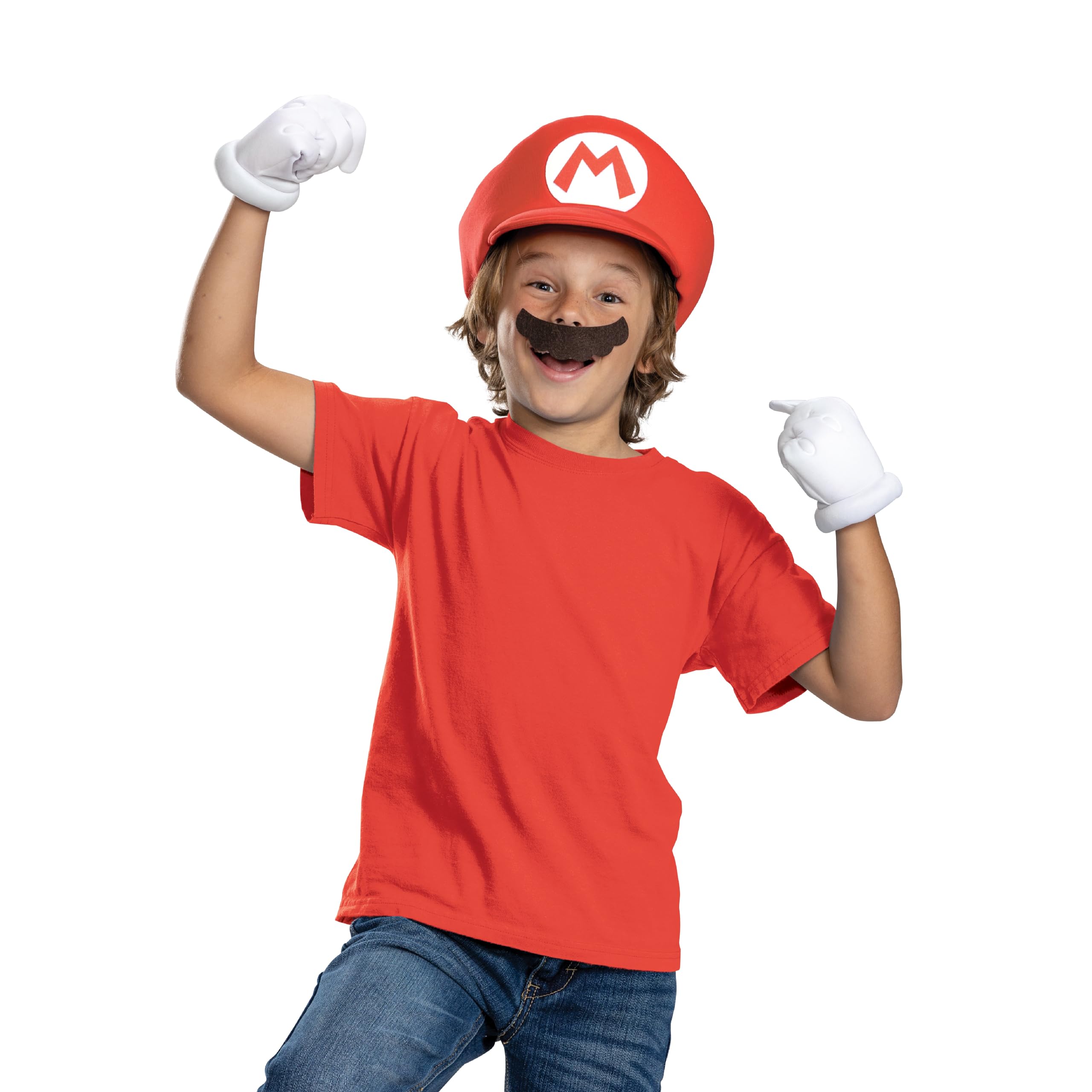 Amazon.com: Disguise Mario Elevated Costume Kit for Kids, Official ...