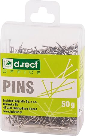 D.RECT Stecknadeln in Kunststoffbox 50g, ca. 950 Stück - Hergestellt ...