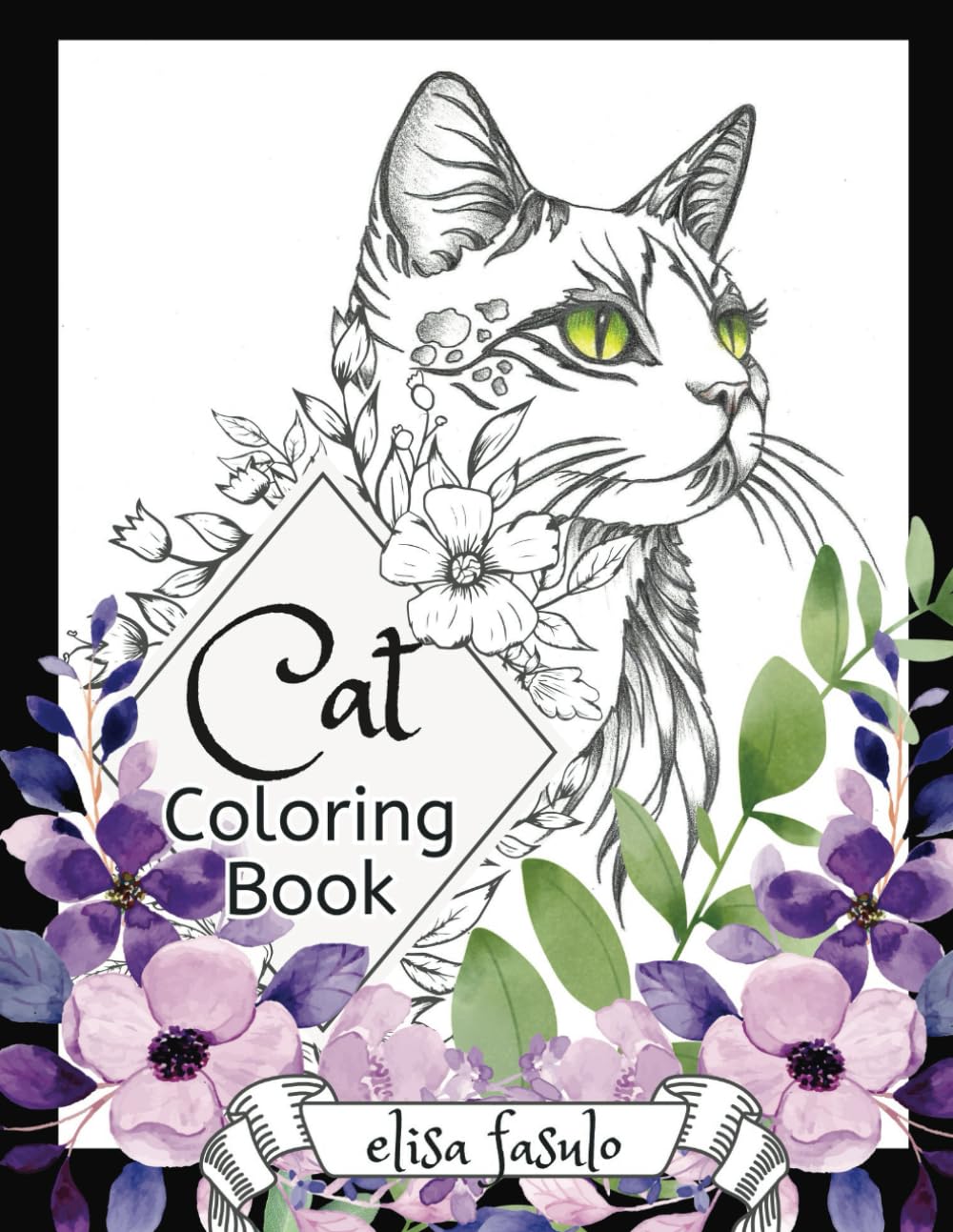 Amazon.com: Cat Coloring Book for Adults: 44 Unique Hand-Drawn Designs ...