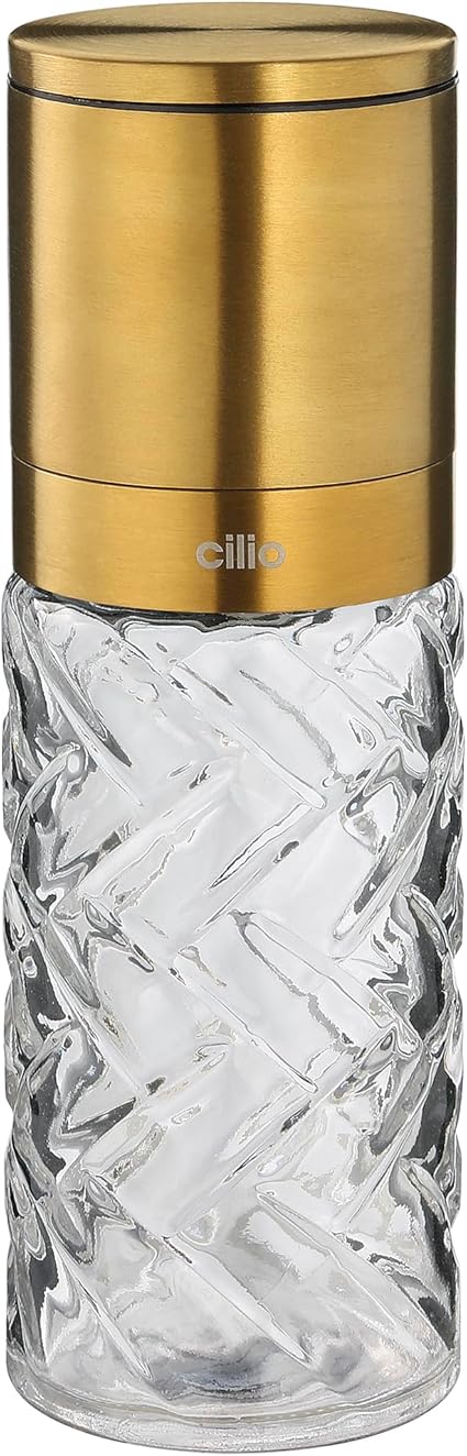 Amazon.com: Cilio Cristallo Glass/Stainless Steel Salt or Pepper Mill ...