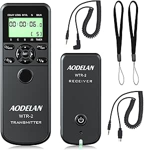 AODELAN Camera Wireless Shutter Release Timer Remote Control for Sony a7riii, a7rii, a9, a200 ...