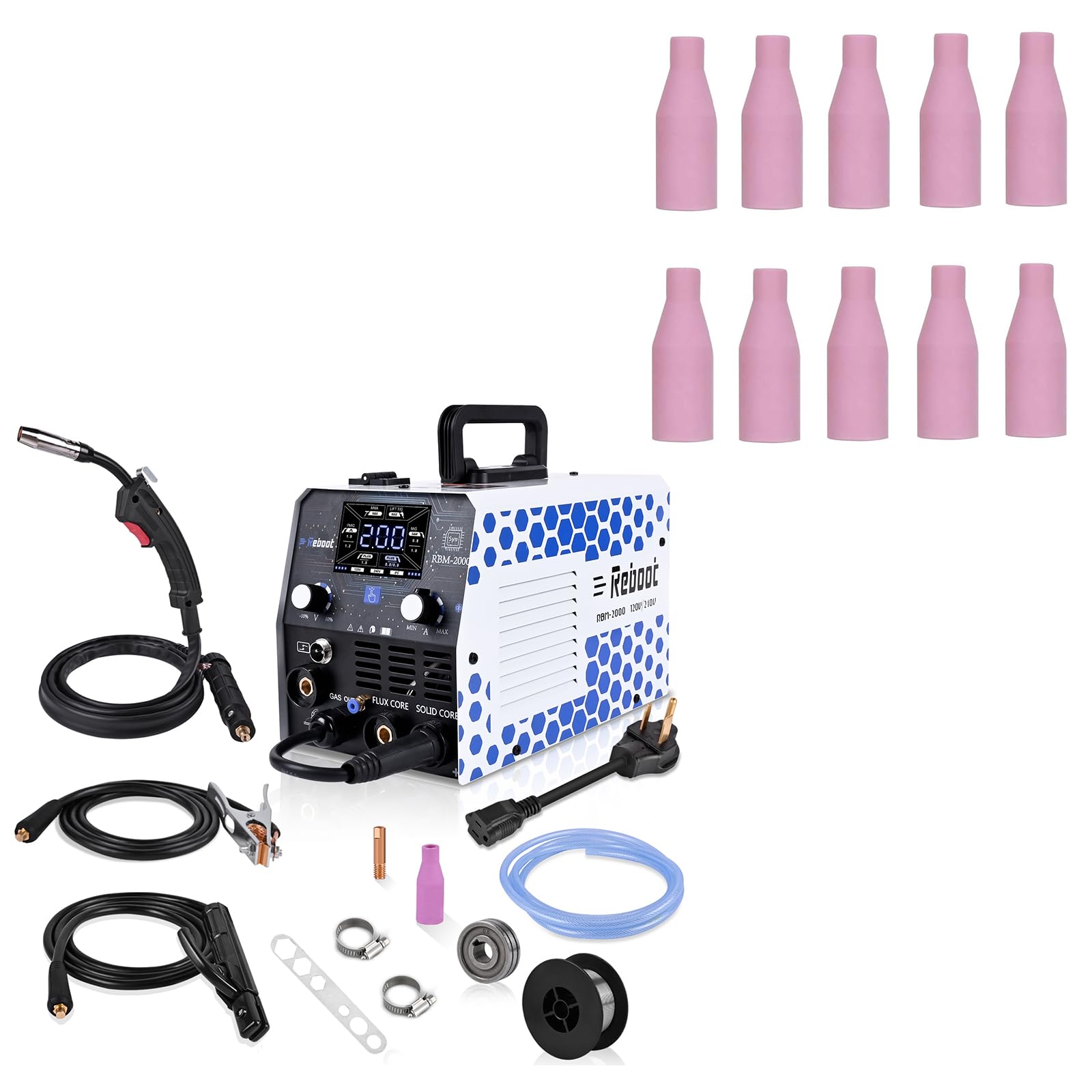 Reboot 200Amp MIG Welder 120V 240V 5 in 1 Welding Machine with Mig ...