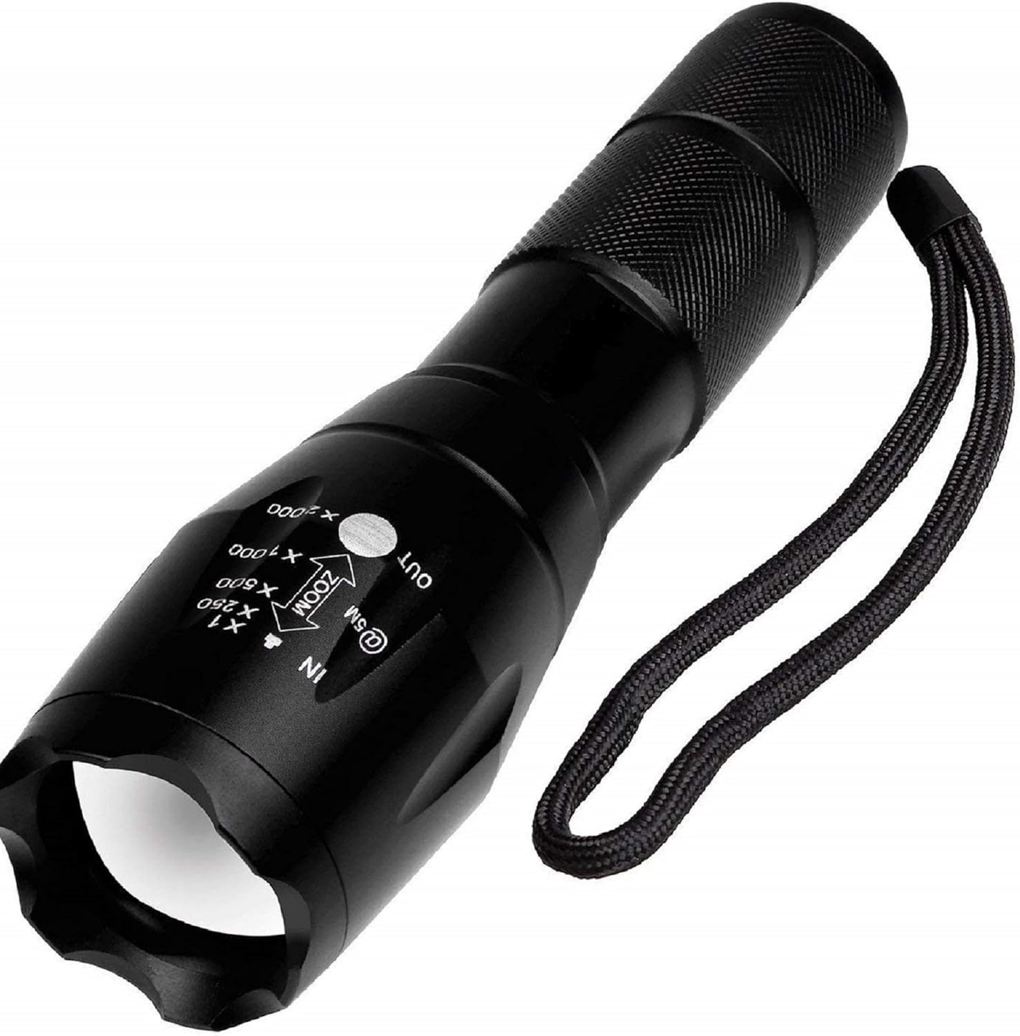 Amazon.com: Waterproof Tactical Zoom Flashlight with Five Settings ...